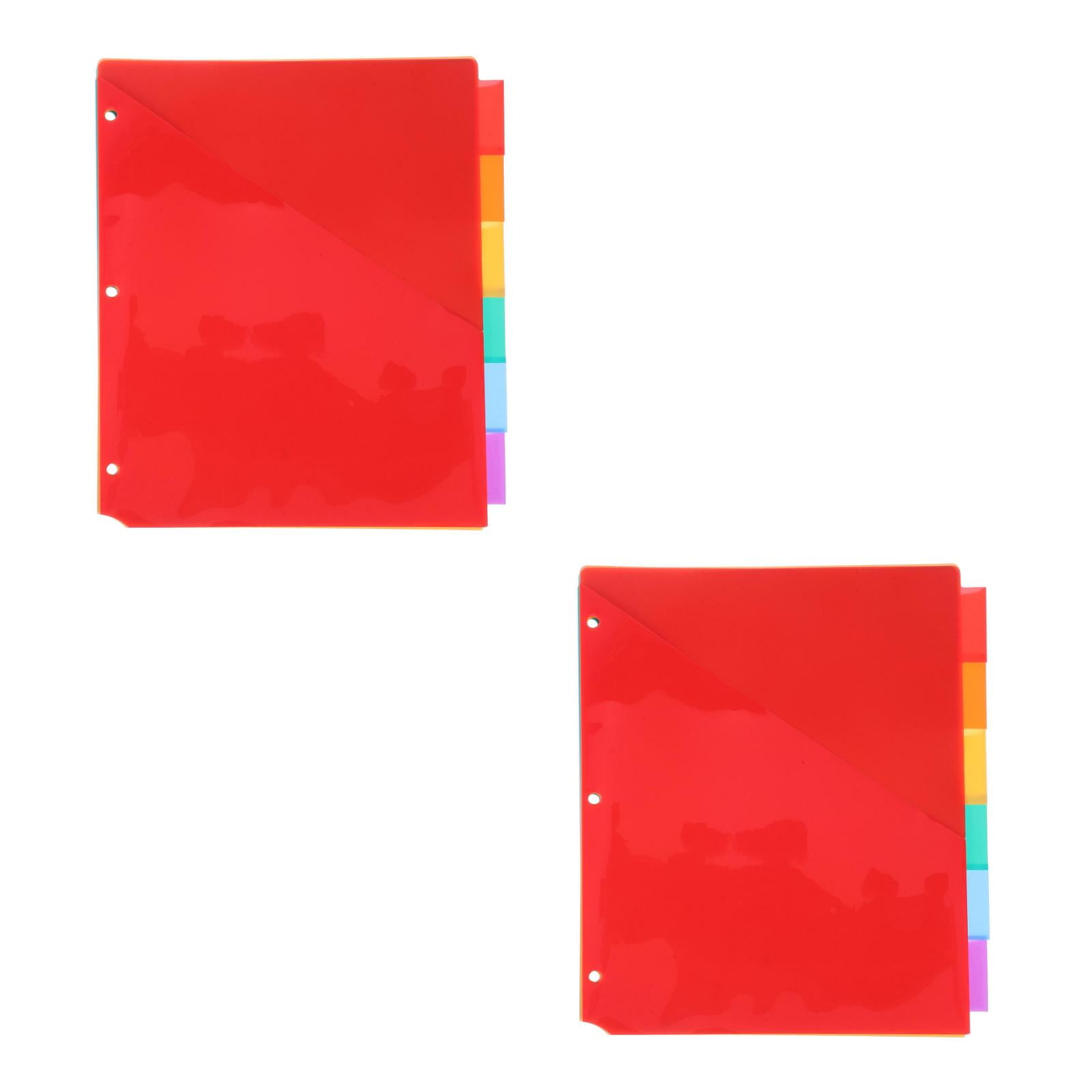 WORGEOUS 12 pcs Plastic Binder Dividers For 3 Ring Binder Flexible ...