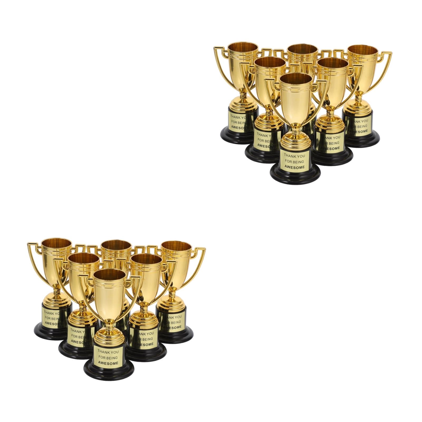 Worgeous 12 pcs Plastic Gold Mini Trophies Golden Statues Trophy Award ...