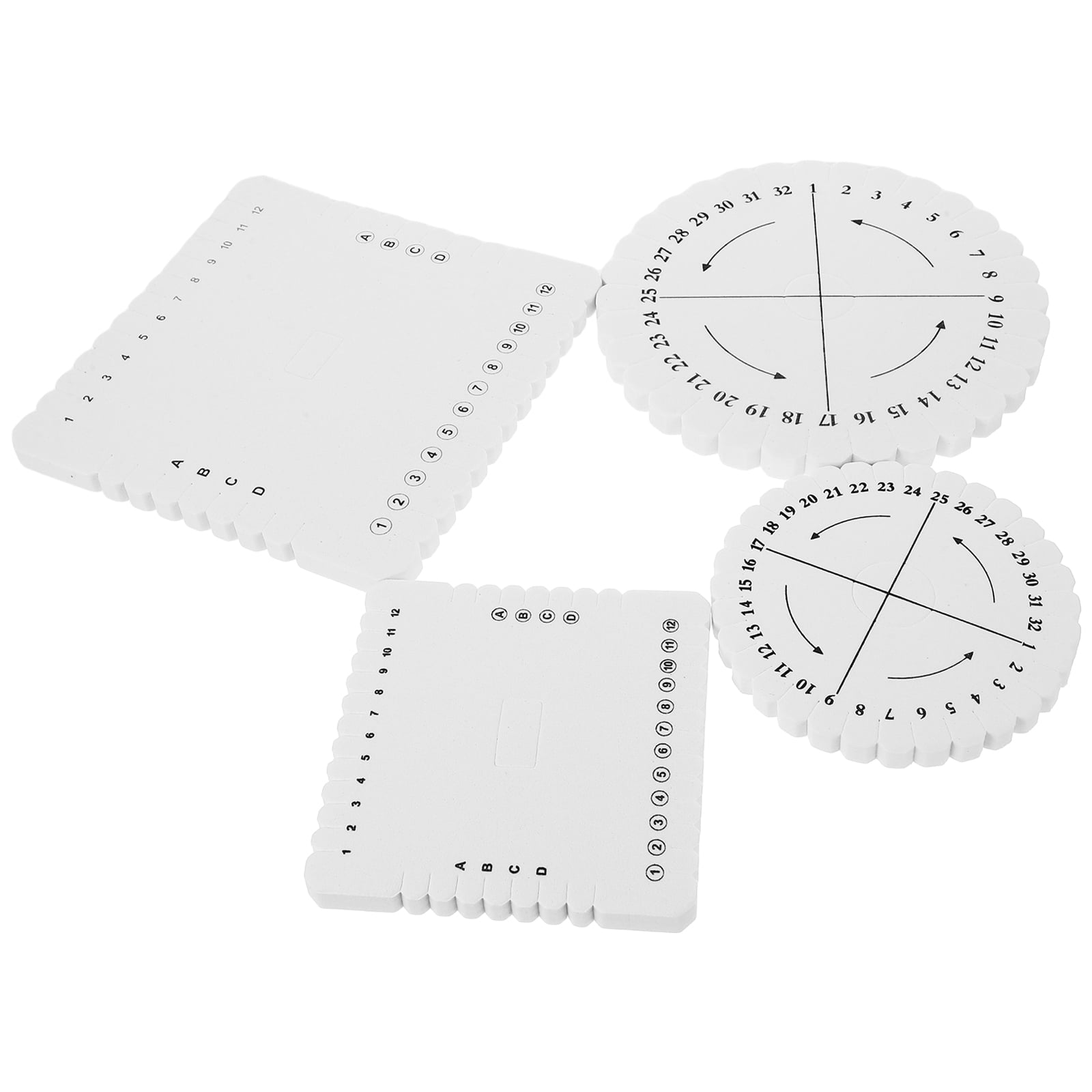 WORGEOUS 12 pcs Rope Weaving Board DIY Bracelet Loom Rope Braiding Disc ...