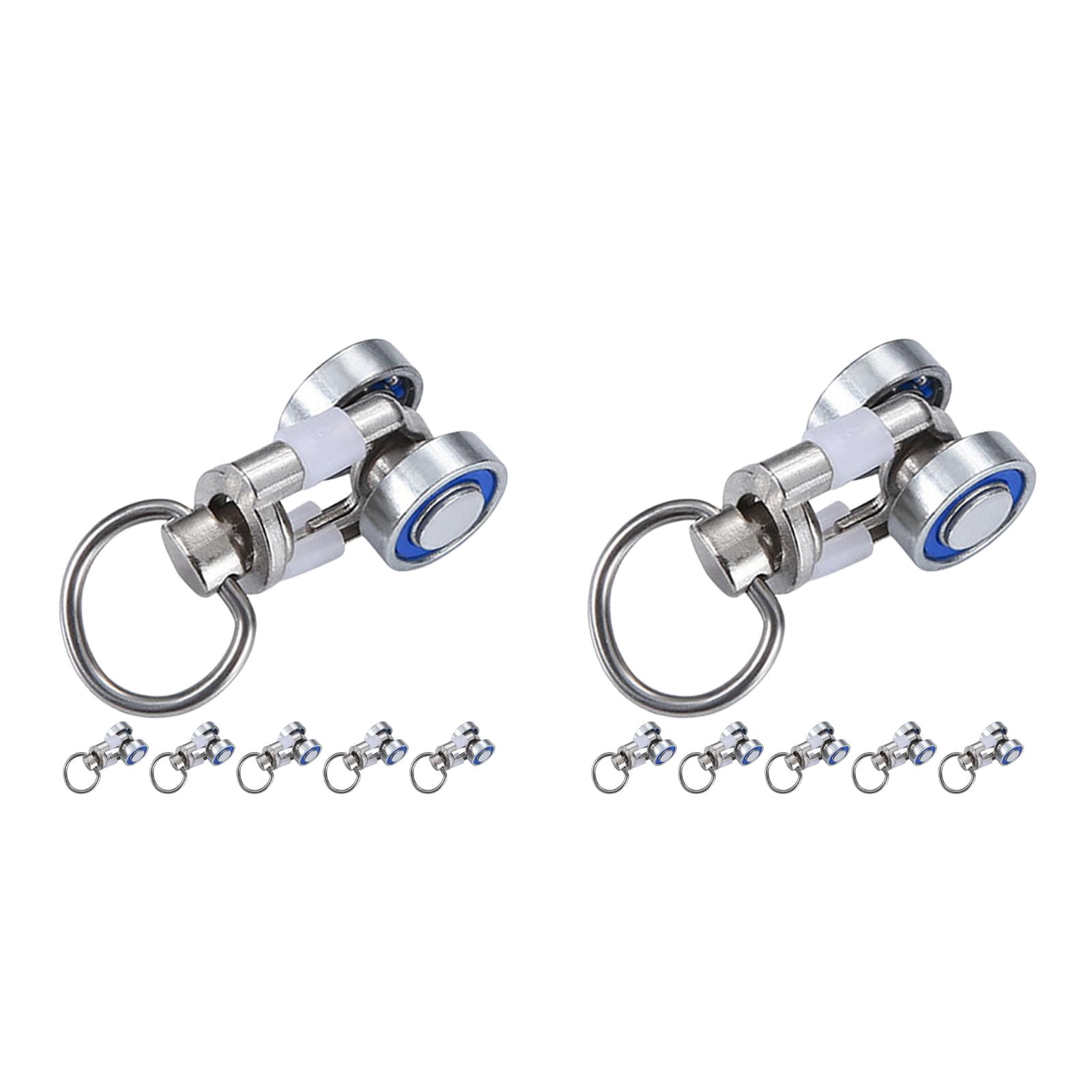 WORGEOUS 12 pcs Smooth Gliding Curtain Rollers Metal Bearing Rollers ...