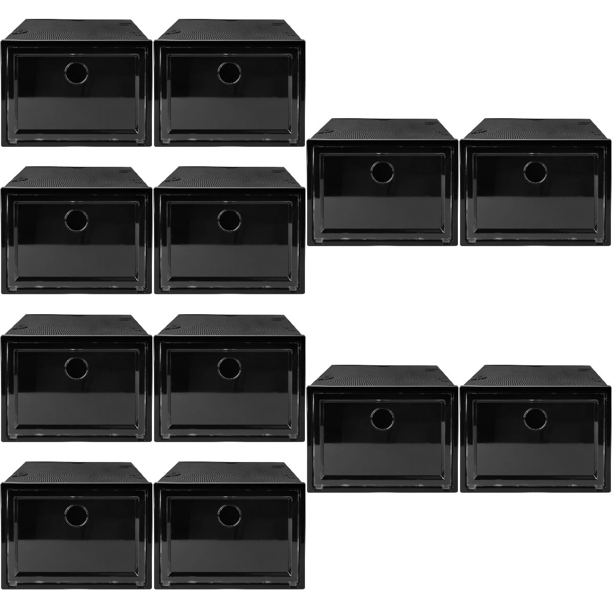 WORGEOUS 12 pcs Sports Shoes Box Plastic Shoes Storage Organizer ...