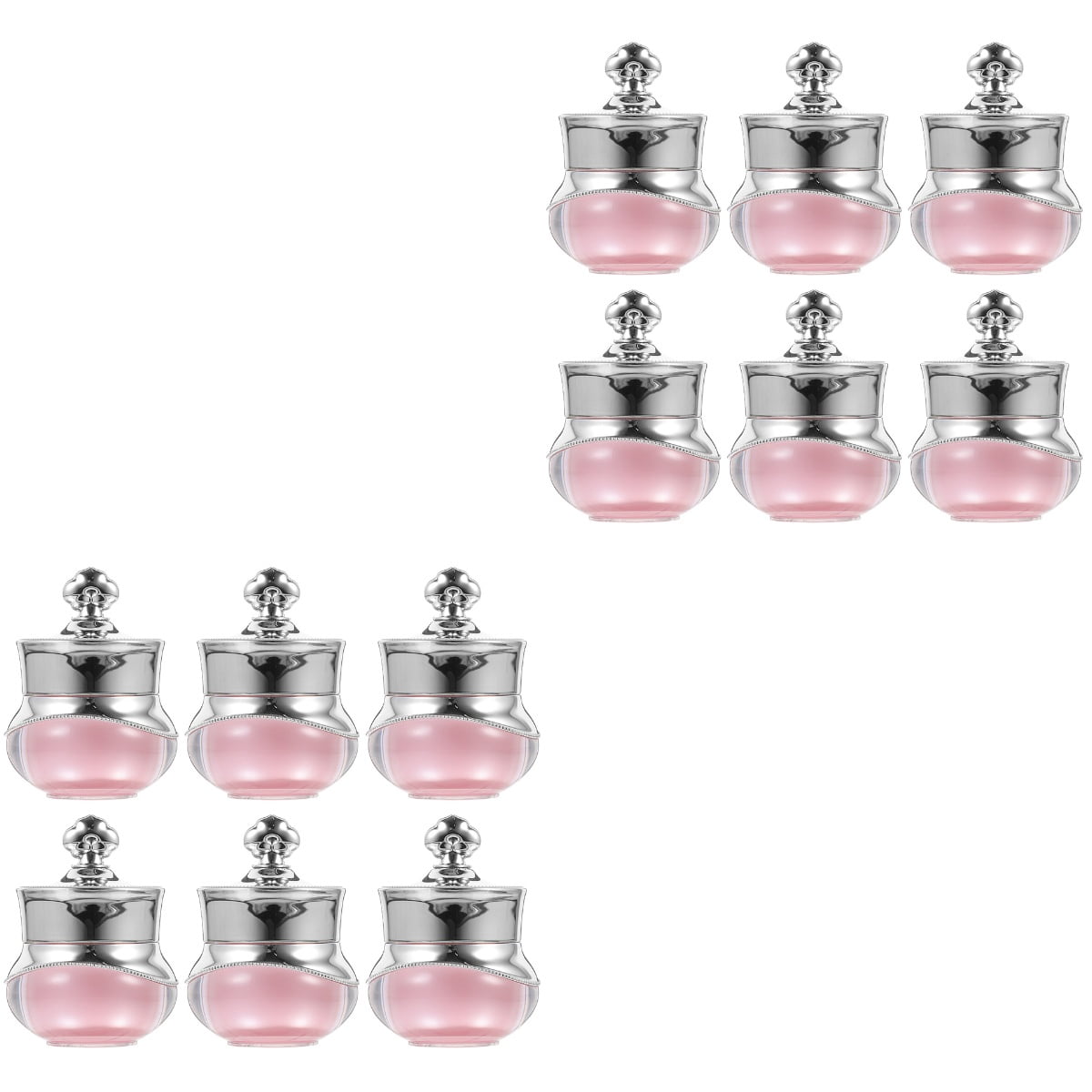 WORGEOUS 12 pcs Travel Cream Jars Empty Cream Bottles Refillable Small ...