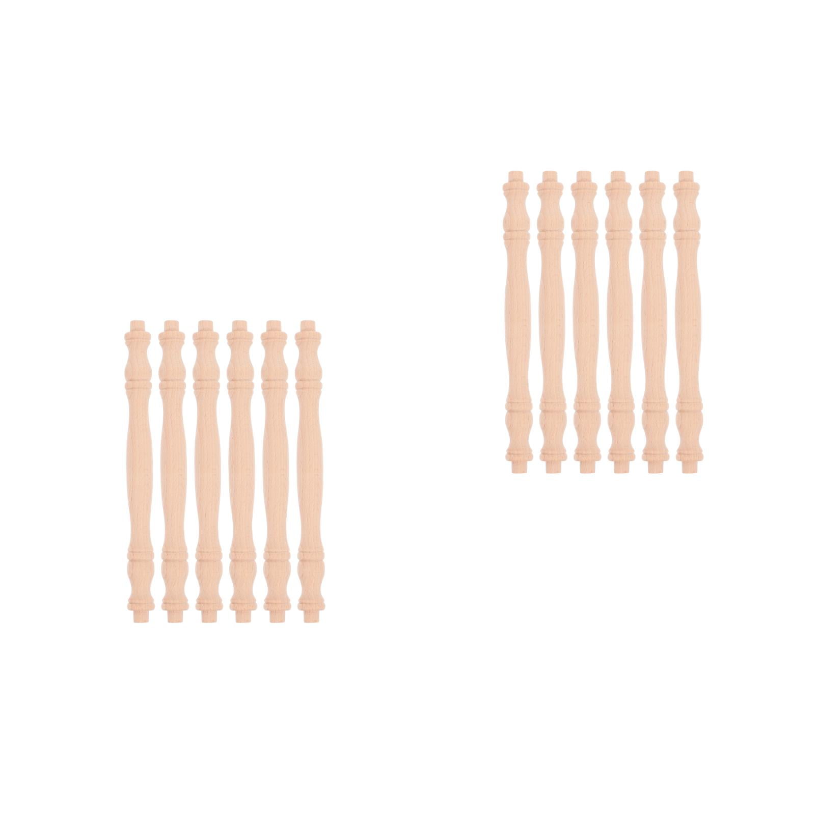 WORGEOUS 12 pcs Wood Baluster Spindles Wood Spindles Unpainted ...