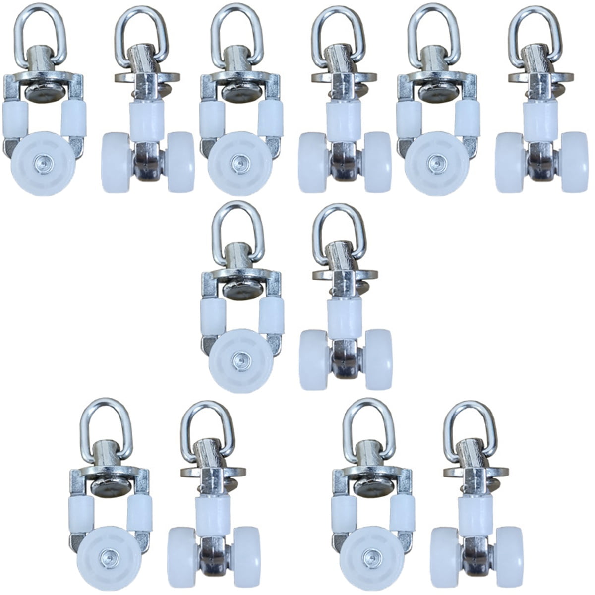 WORGEOUS 120 Pcs Curtain Track Gliders Double Wheel Rolling Rail Runner ...