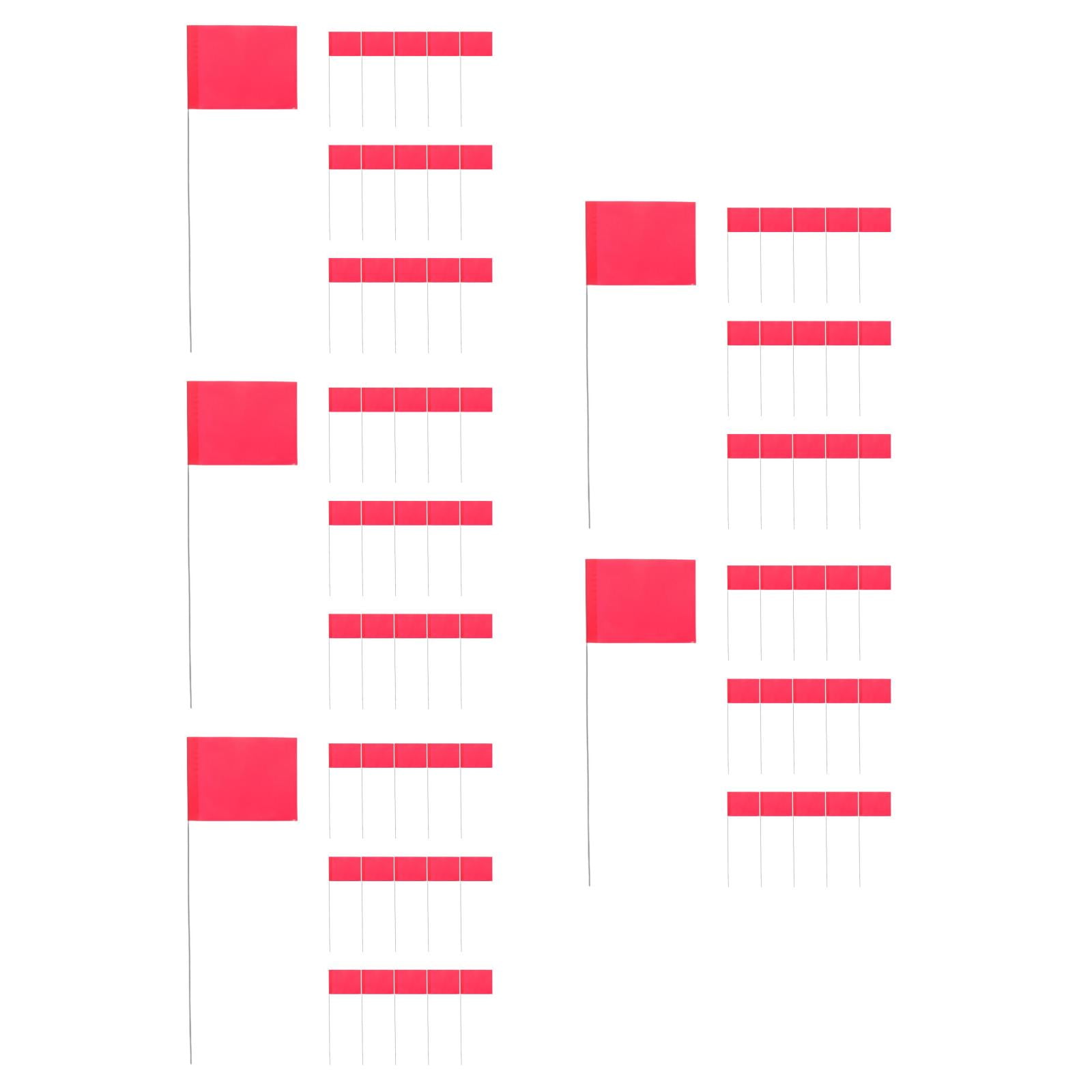 WORGEOUS 120 pcs Marking Flags with Stainless Steel Stakes for ...