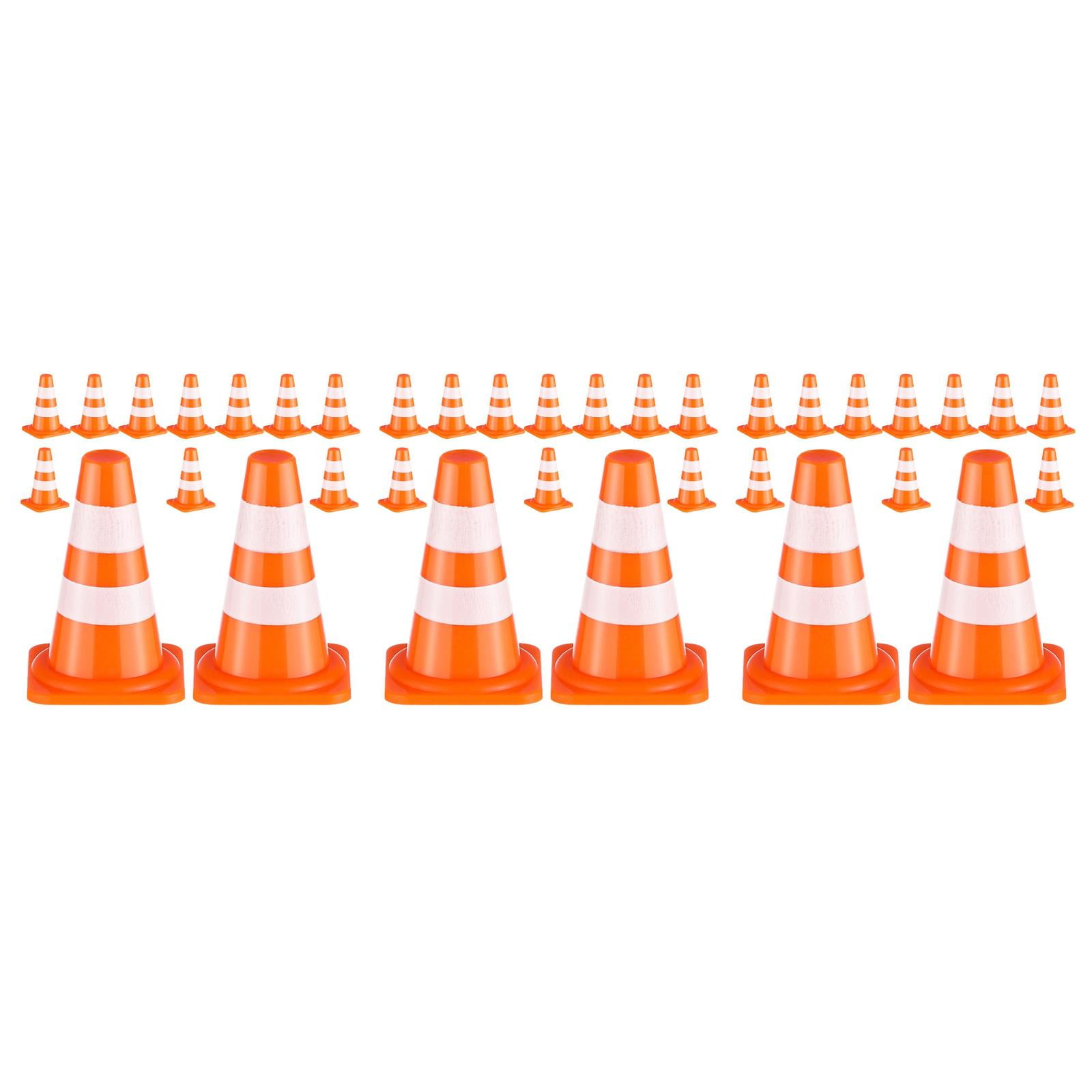 WORGEOUS 120 pcs Miniature Road Cone Set Small Cones Plastic Sign Road ...