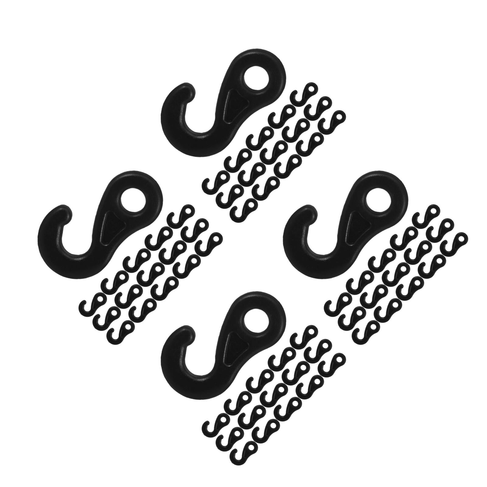 WORGEOUS 120 pcs Outdoor Tent Hooks Windproof Tent Rope End Buckles ...