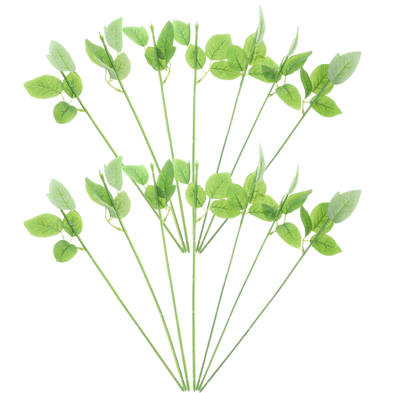 WORGEOUS 120 pcs Rose Flower Stem Single Branch with Leaves Rose Stem ...