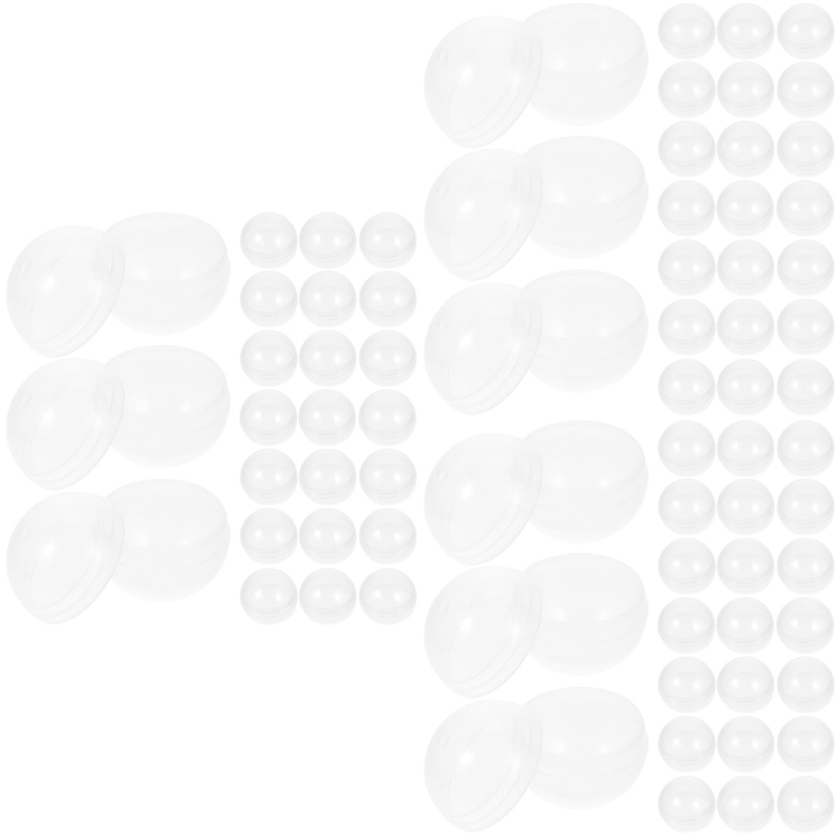 WORGEOUS 120 pcs Round Fillable Balls Multi-function Plastic Balls ...