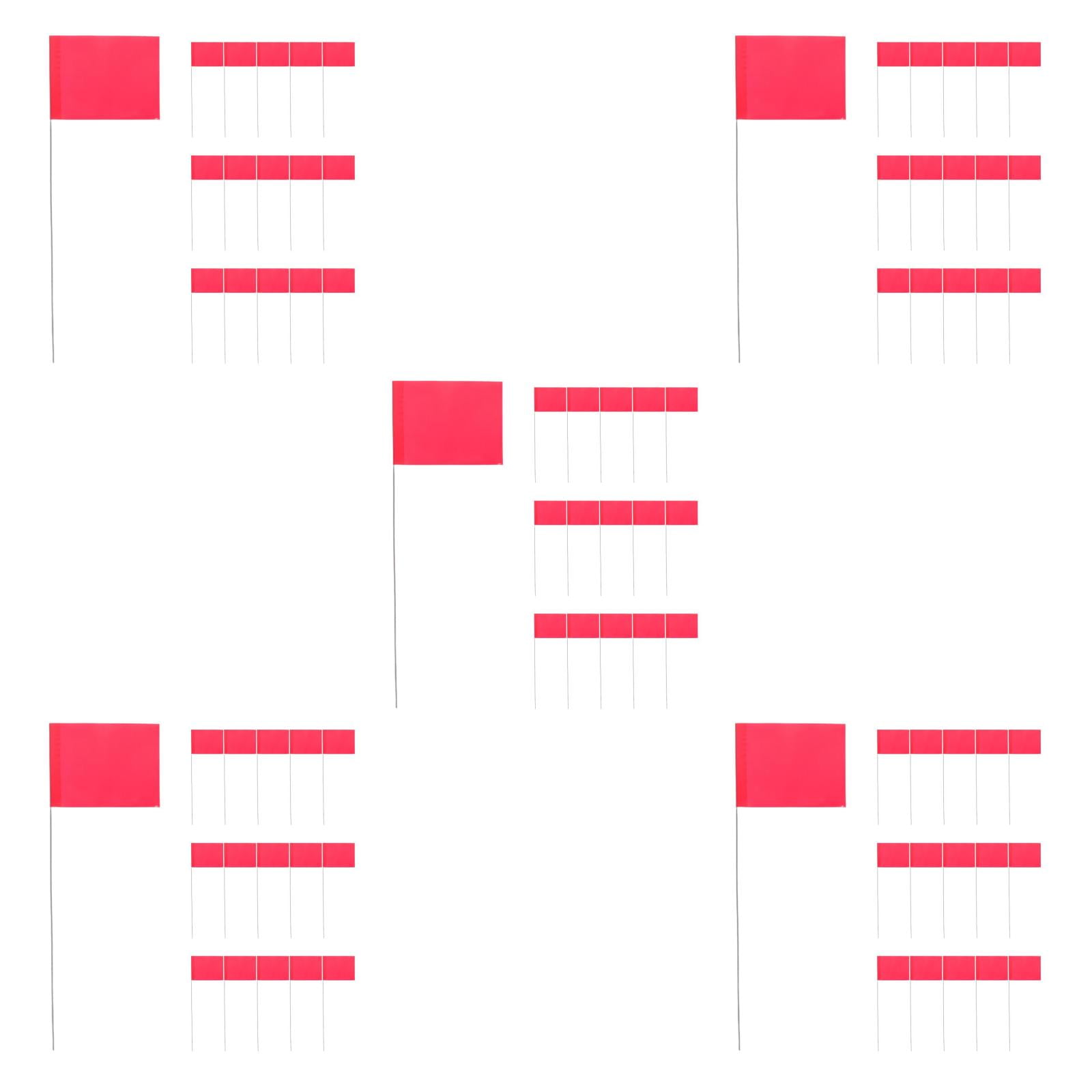 WORGEOUS 120 pcs Stainless Steel Stake Marking Flags for Industrial ...