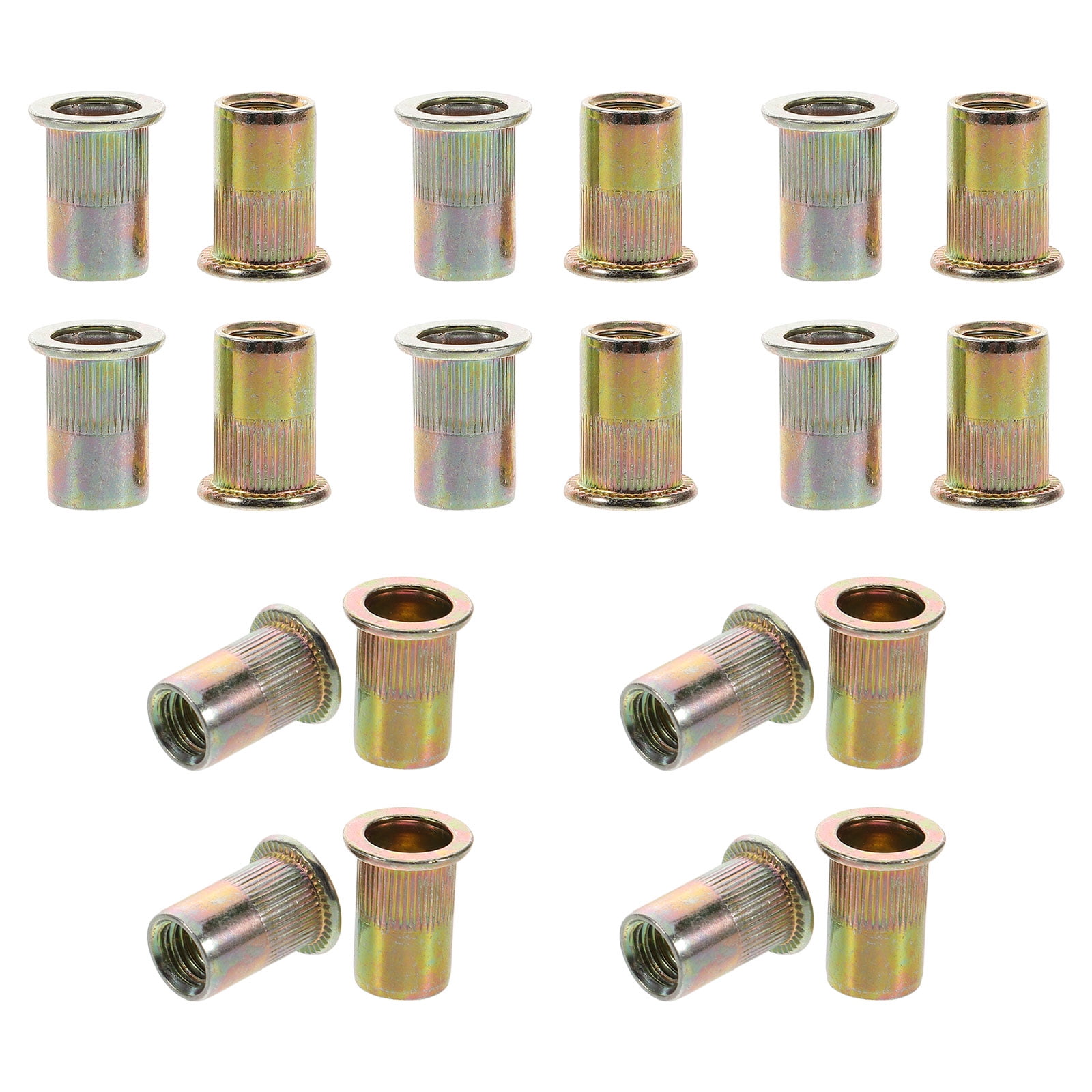 FUEENIRVA Fastening Rivet Nuts Golden Stainless Steel 120Pack - Walmart.com