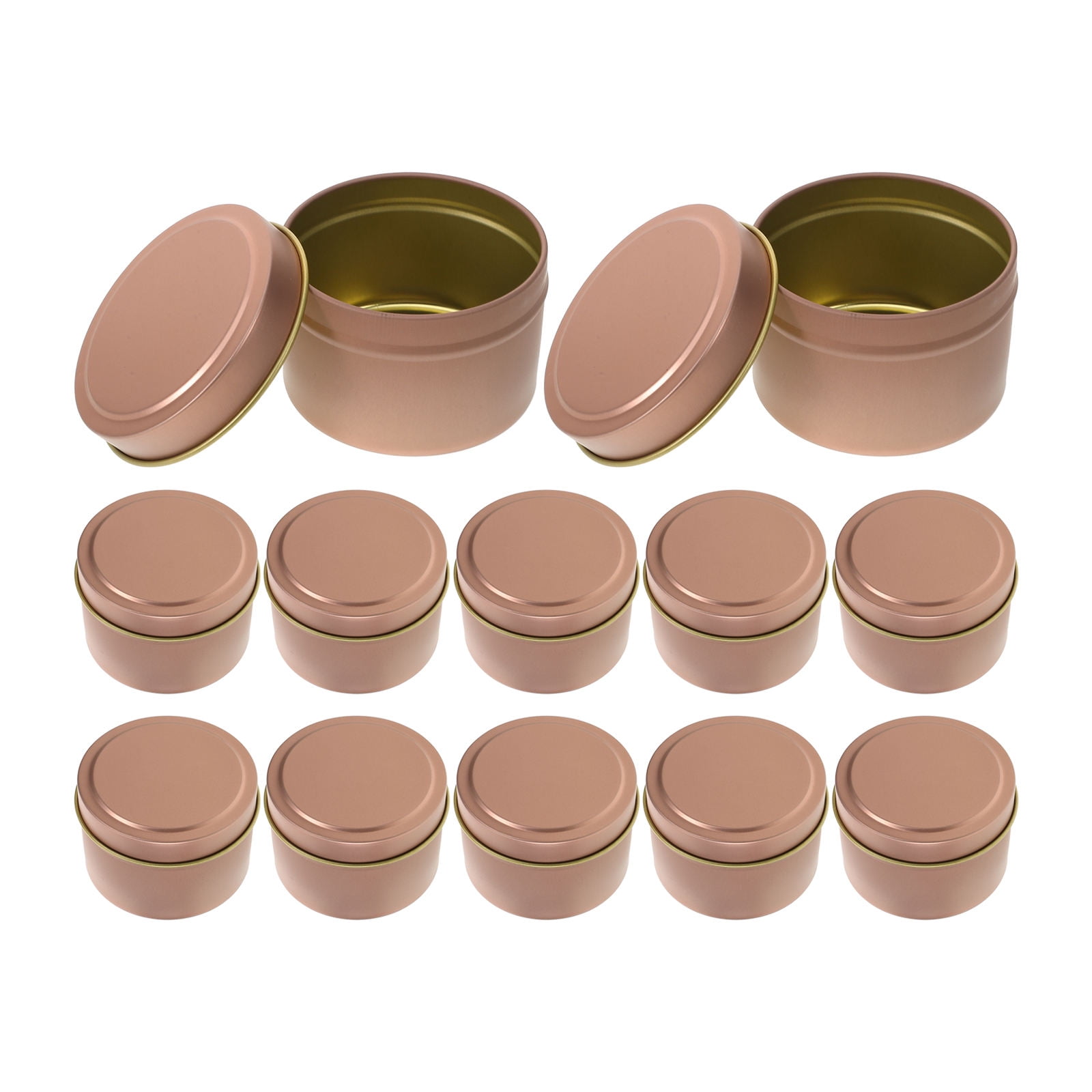 WORGEOUS 12Pcs Empty Candle Tin Cans Metal Candle Containers with Lids ...