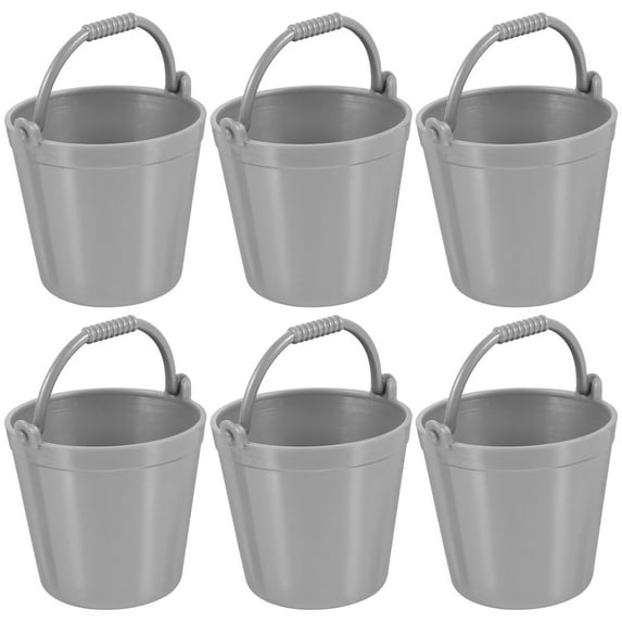 WORGEOUS 12Pcs Mini House Bucket Miniature Plastic Bucket Barrel Micro ...