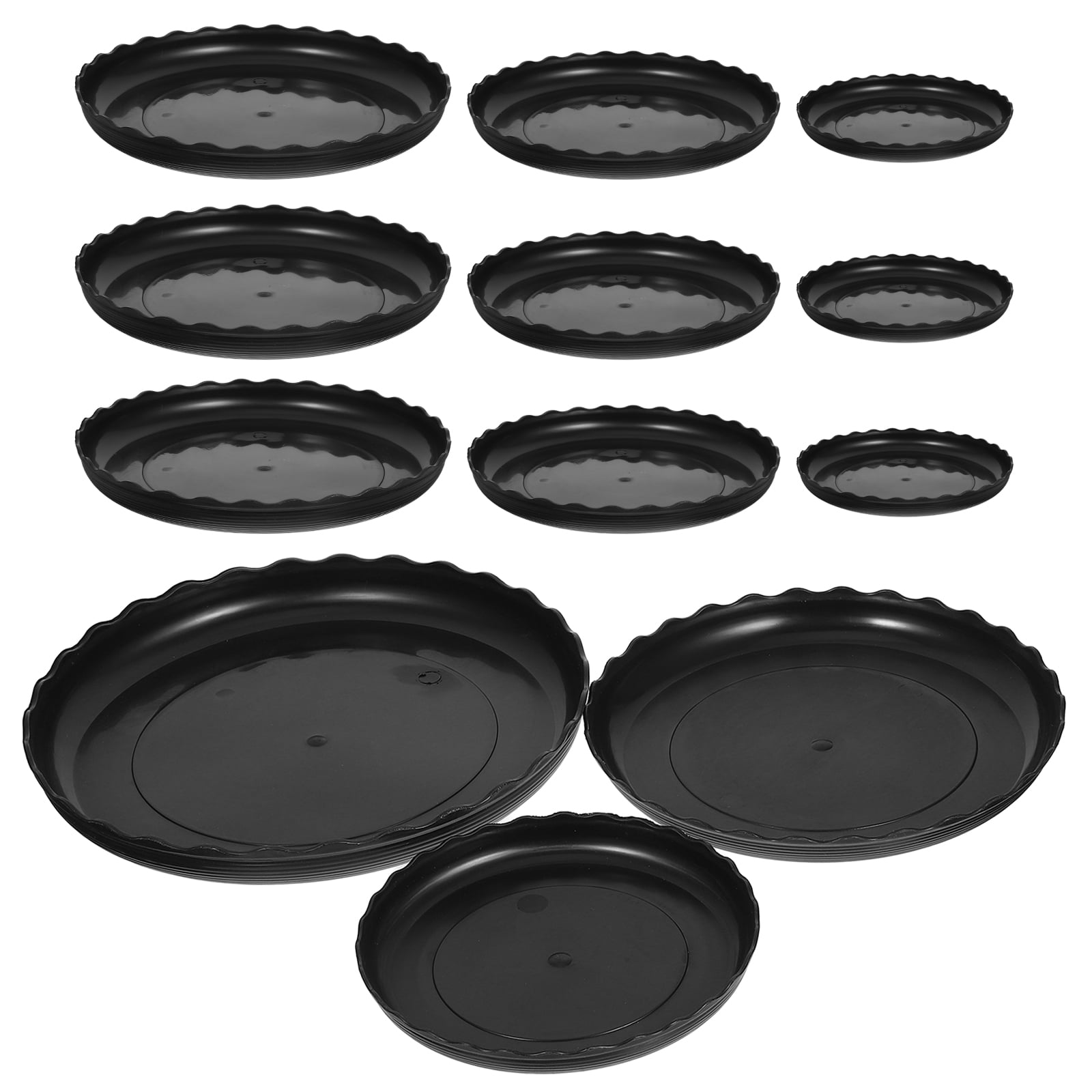 WORGEOUS 12Pcs Round Plant Pot Saucers Plant Saucer Drip Tray Flower ...