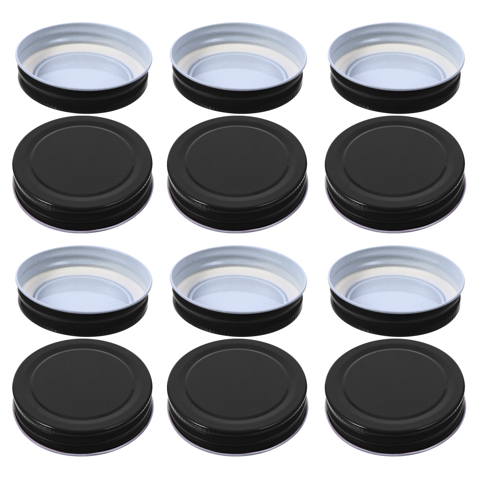 WORGEOUS 12pcs 70mm Standard Round Tinplate Mason Jar Integrated ...