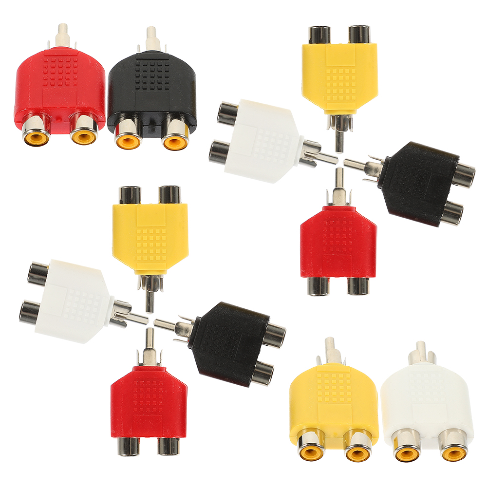 WORGEOUS 12pcs Audio Jack Splitter Male to Female Adapter Y Splitter ...