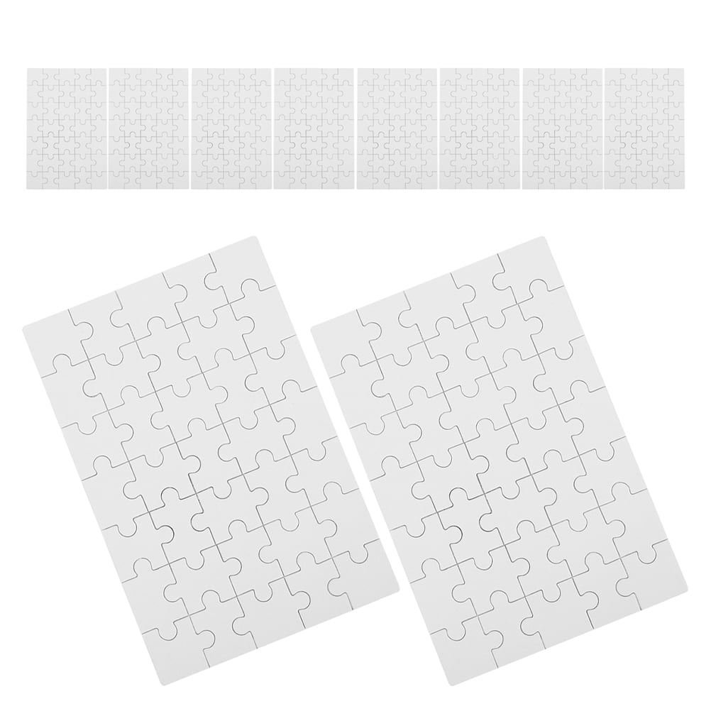 WORGEOUS 12pcs Blank Puzzle White Puzzle Blank Puzzles To Draw On All ...
