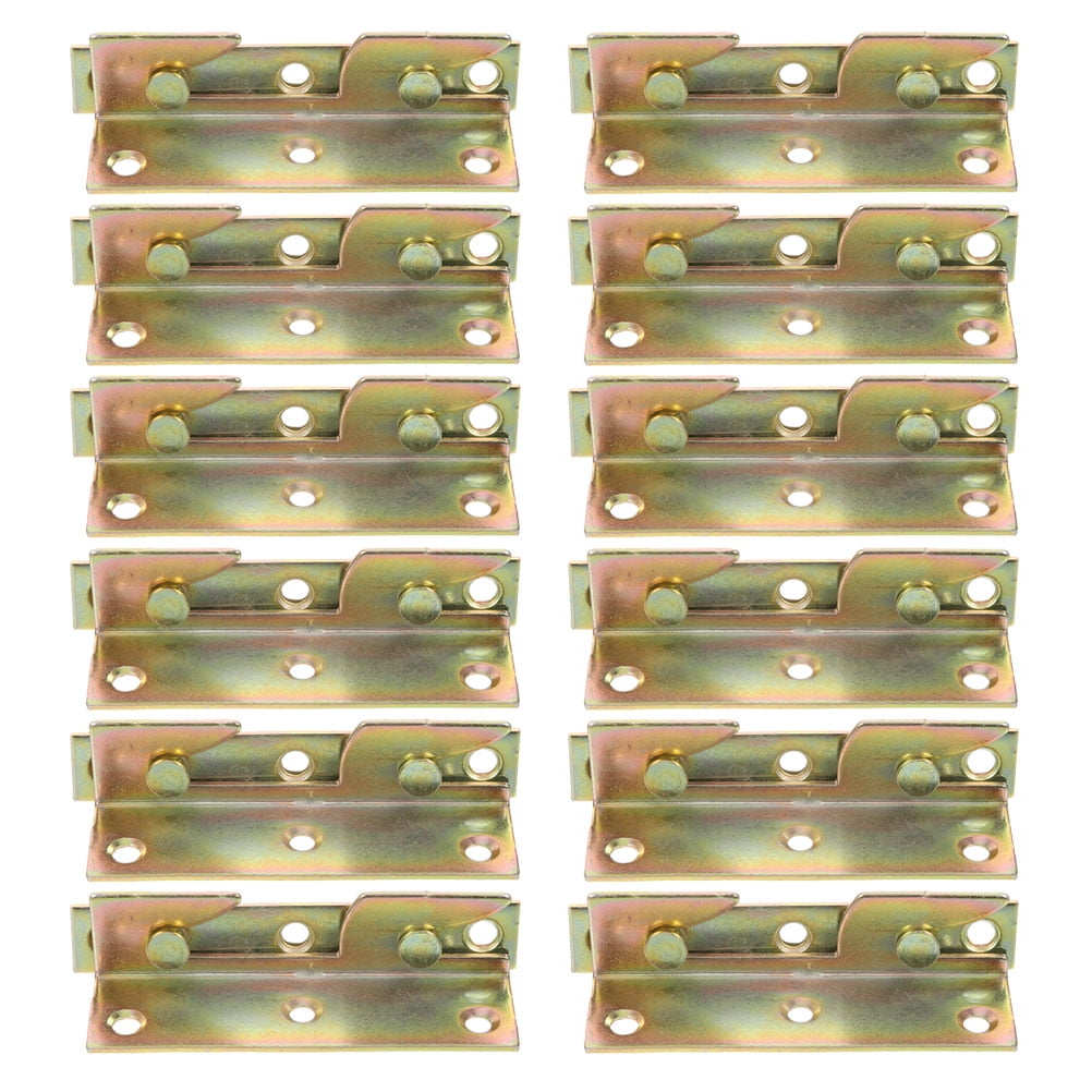 WORGEOUS 12pcs Heavy Duty Bed Rail Brackets Frame Hardware Fittings ...