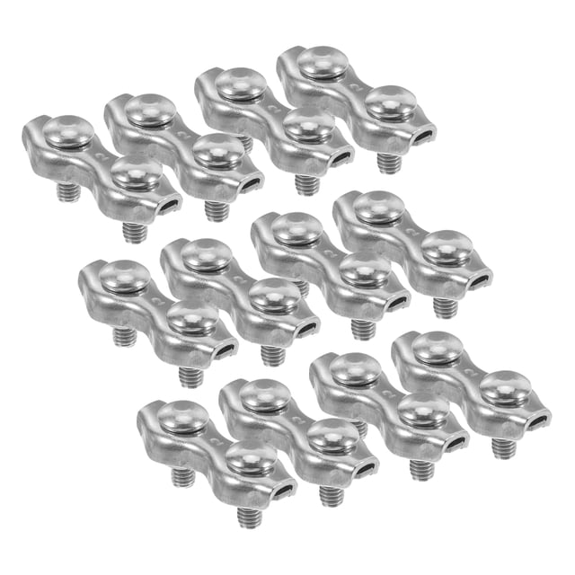 WORGEOUS 12pcs Heavy Duty Stainless Steel Wire Rope Clips For Secure ...