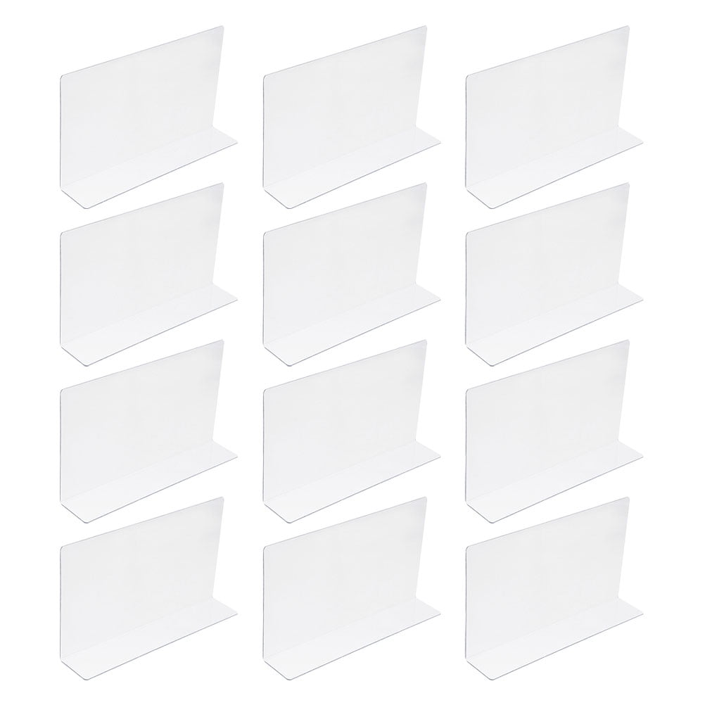 WORGEOUS 12pcs Plastic Dividers For Closets And Shelves Clear Cabinet ...