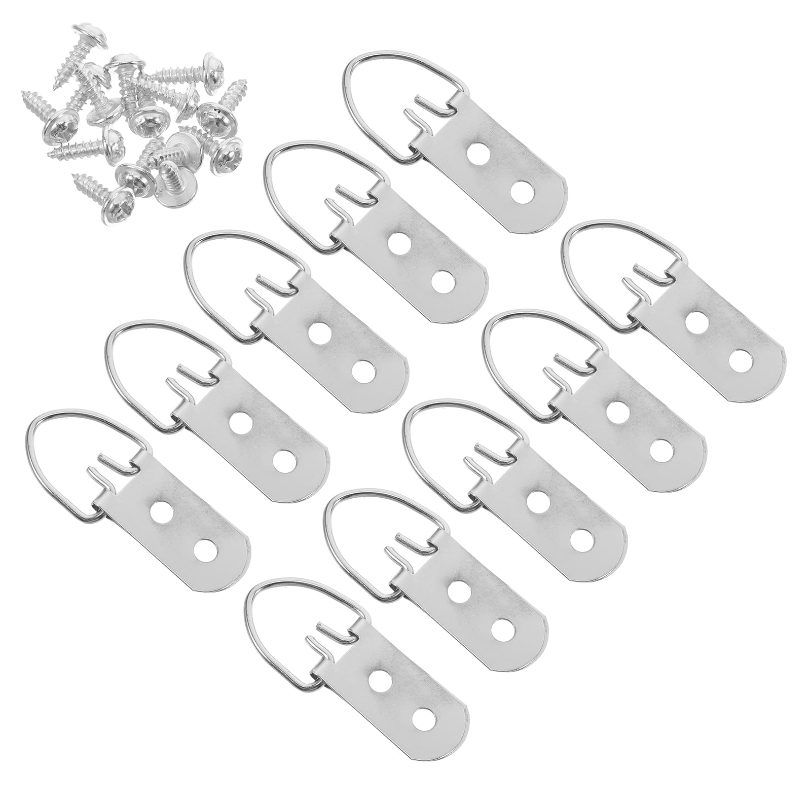 WORGEOUS 12pcs Small Picture Hangers Triangle Ring D Rings Wall Hanging ...