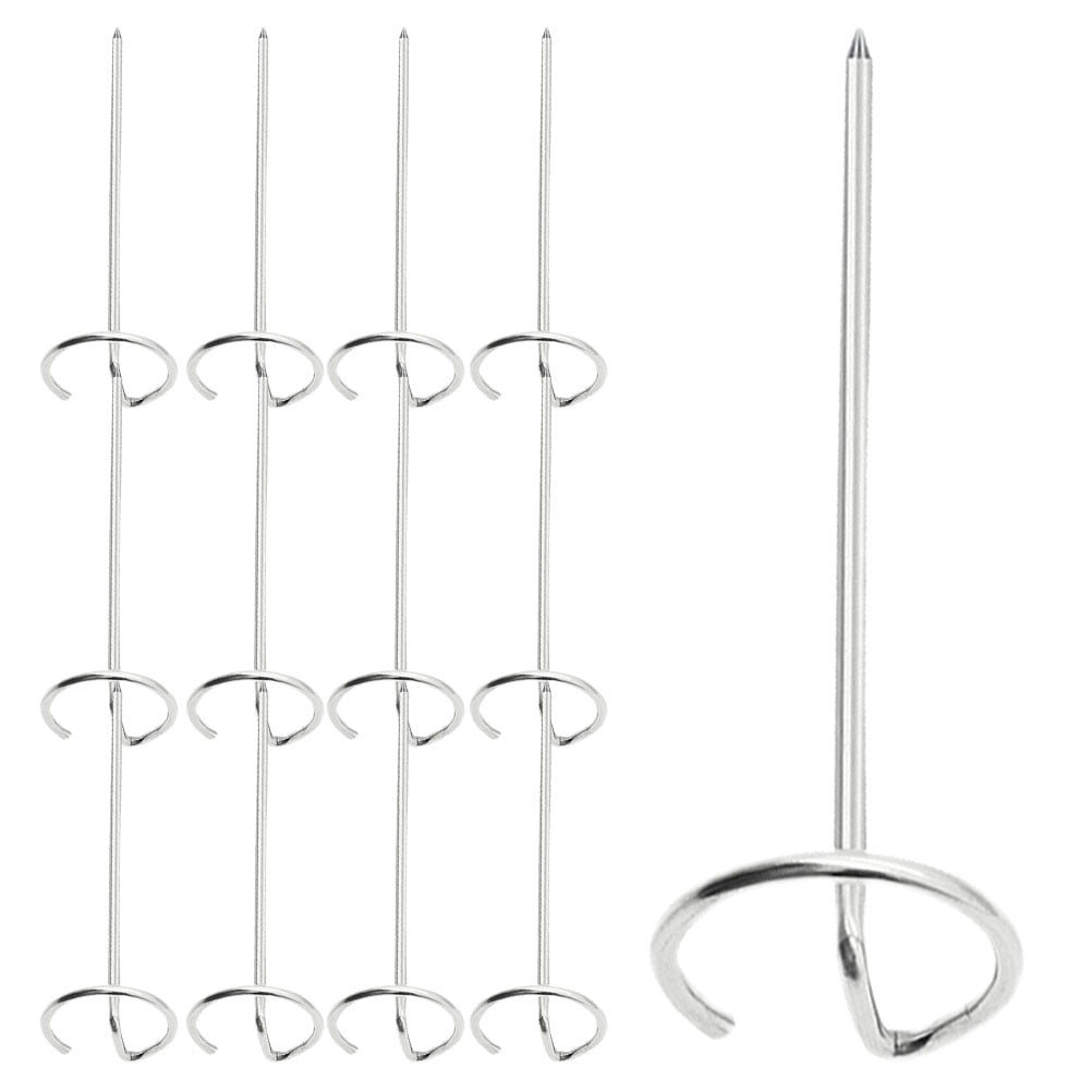 WORGEOUS 12pcs Standing Barbecue Skewers Stainless Steel Skewers BBQ ...