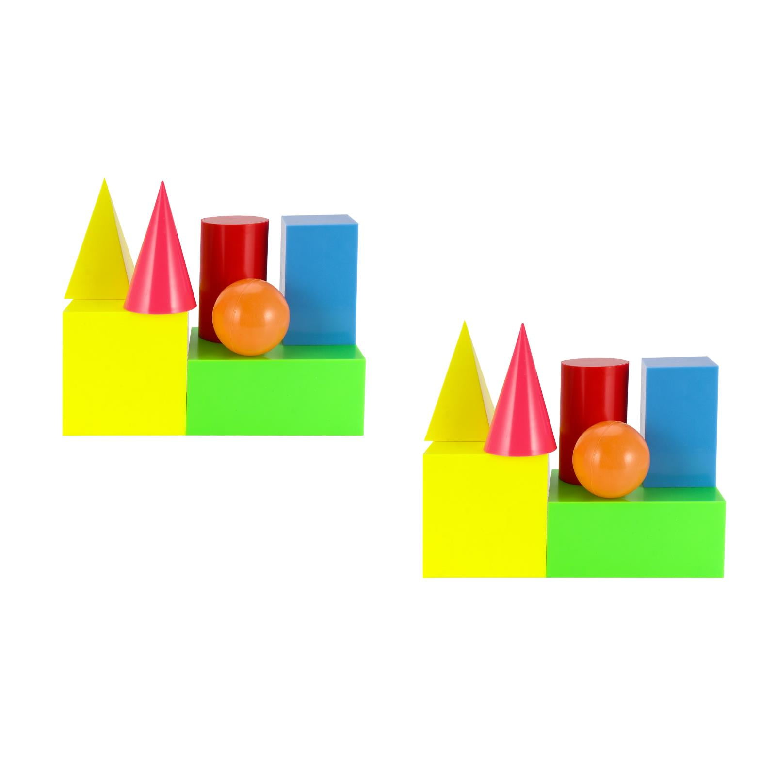 WORGEOUS 14 Pcs Geometry Building Blocks plastic 3D Cube Educational ...