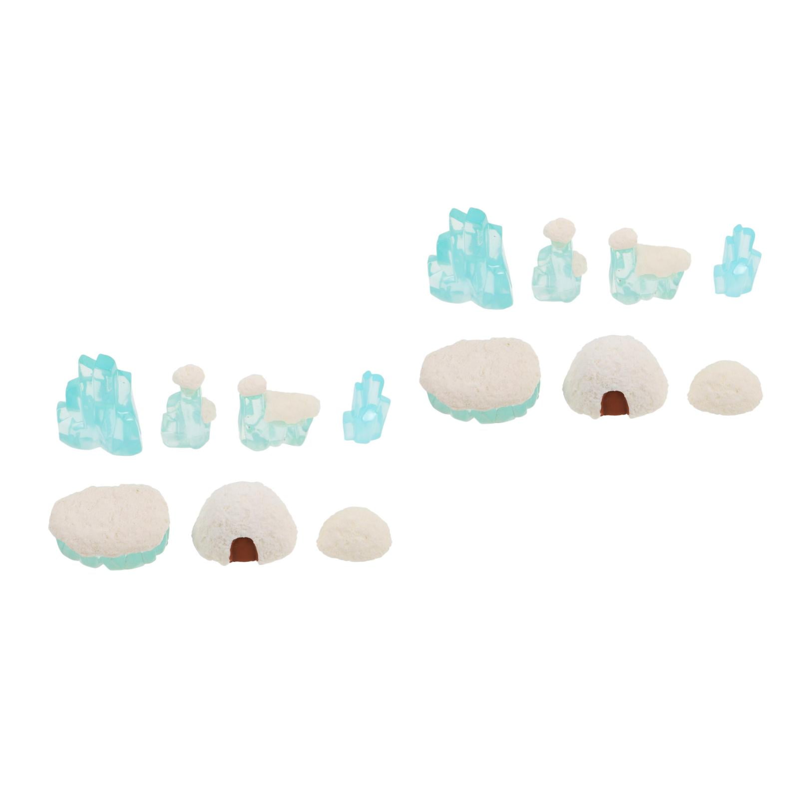 WORGEOUS 14 pcs Mini Igloo Toys Lifelike Ice Houses Models Igloo ...
