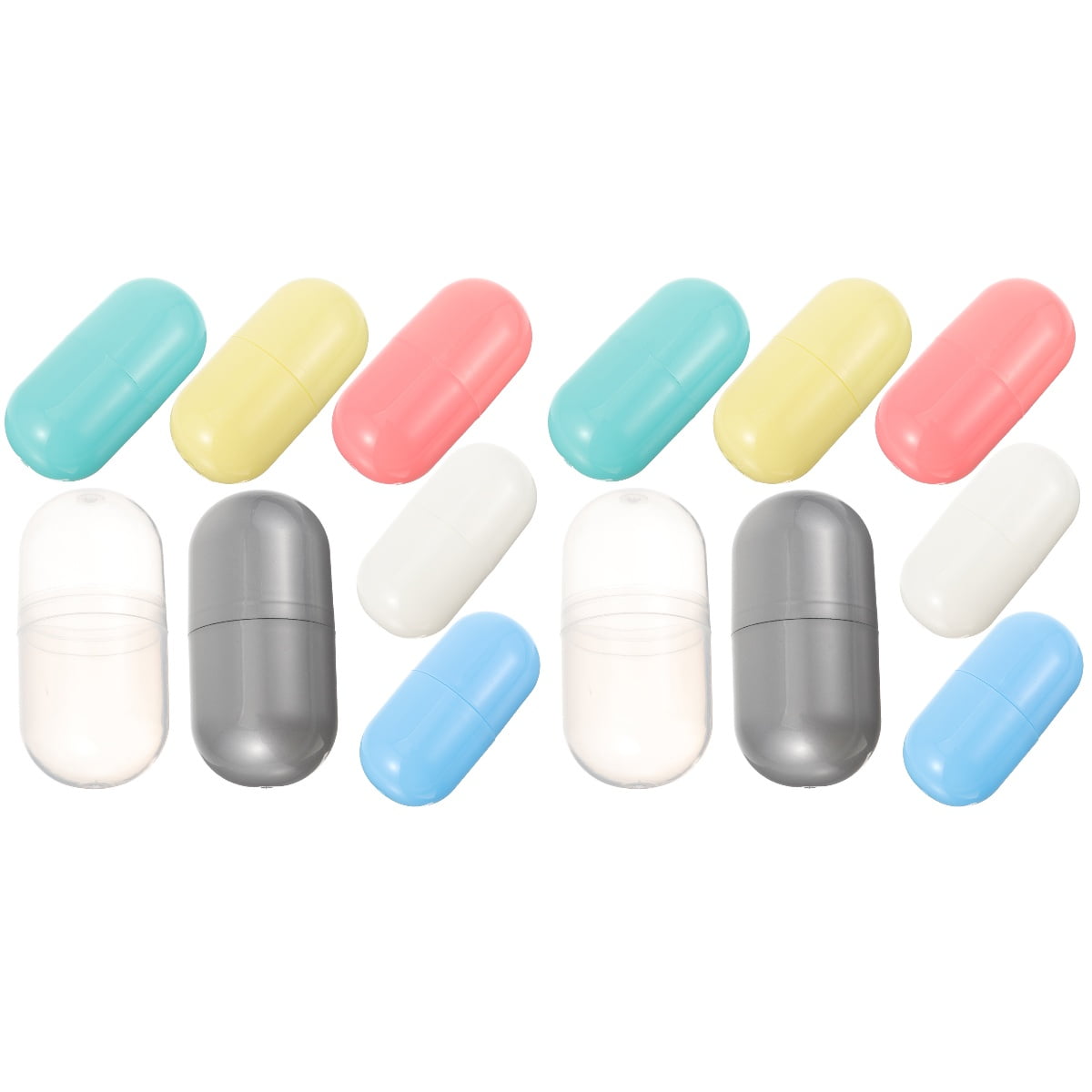 WORGEOUS 14 pcs Plastic Capsules Children Toys Fillable Eggs Twisting ...