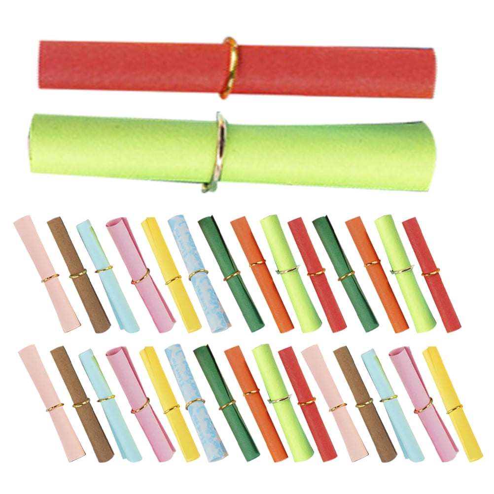 WORGEOUS 140pcs Wishing Paper Scrolls Mini Message Paper Colorful ...