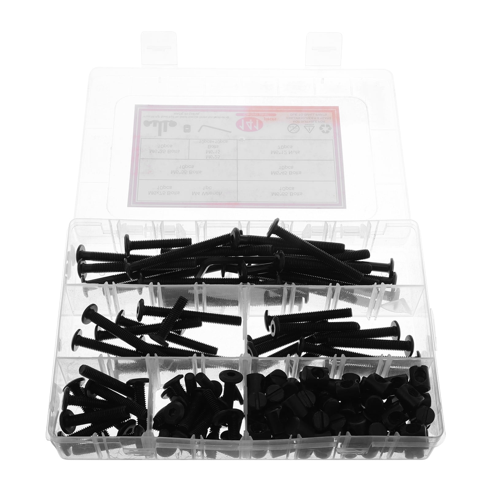 WORGEOUS 141pcs Hex Socket Head Screw Bolts Nuts Assortment Set Screw ...