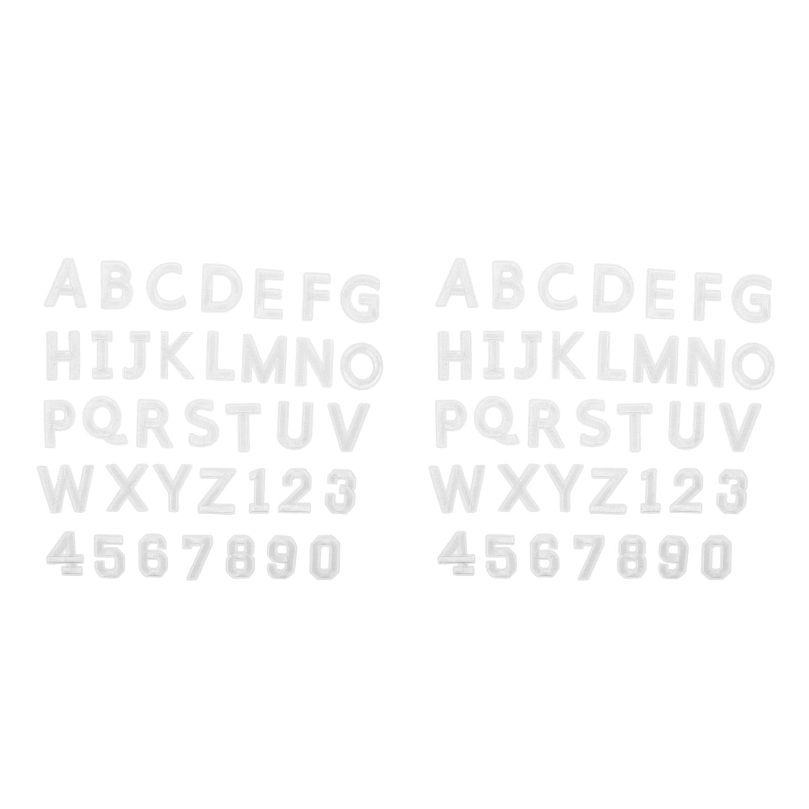 WORGEOUS 144 pcs Iron on Letters and Numbers Patches Embroidered Sew On ...