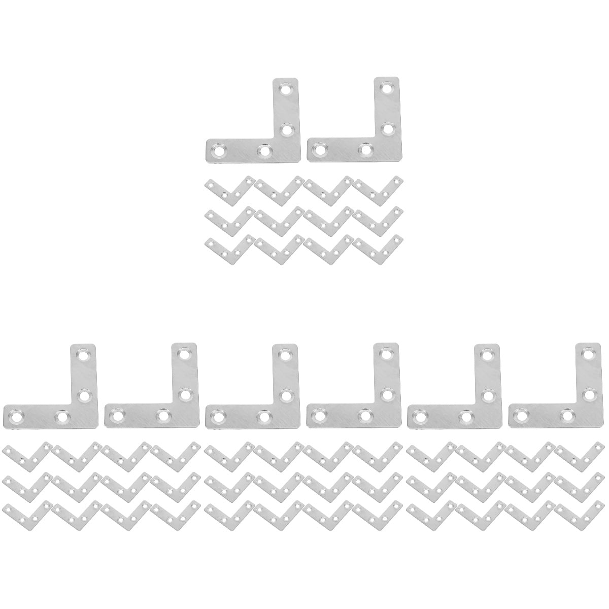 GETAJGHSD L Brackets, Heavy Duty Flat Angle Braces, Silver Stainless ...