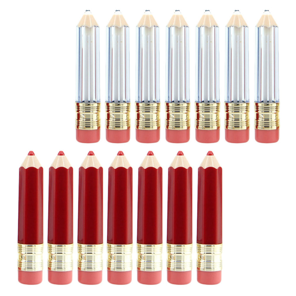 WORGEOUS 14pcs Pencil Shaped Lipstick Samples Containers Empty Mini Lip ...