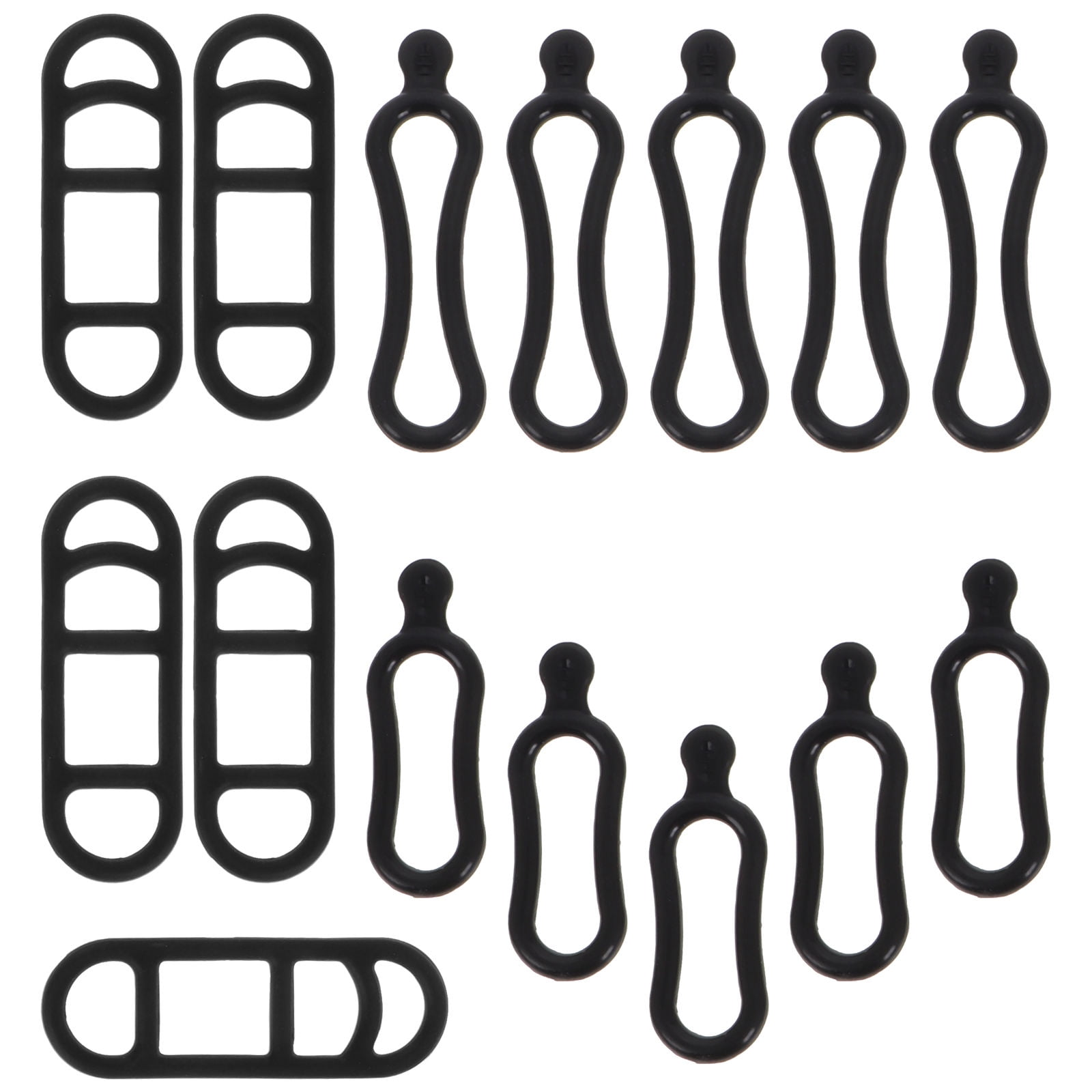 WORGEOUS 15 Pcs Bicycle Light Silicone Straps Bikes Silicone Mount ...