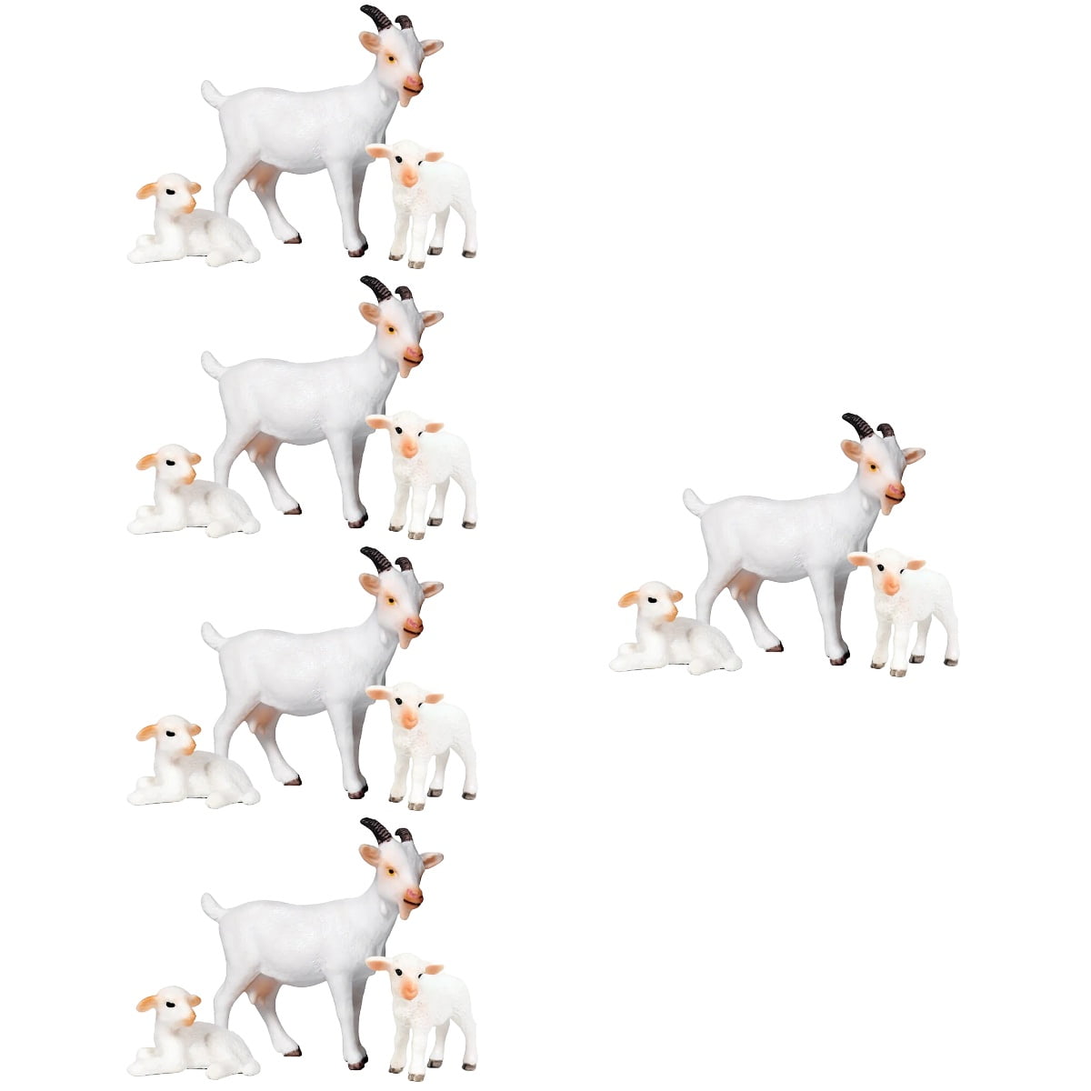 WORGEOUS 15 Pcs Fake Sheep Figurines Miniature Sheep Toys Simulation ...