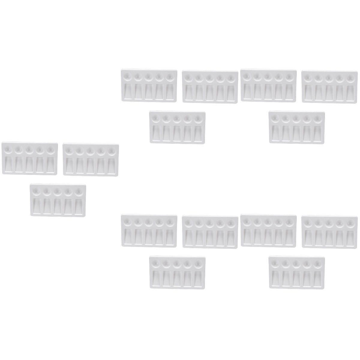 WORGEOUS 15 Pcs Practical Color Mixing Trays Watercolor Pigment Trays ...