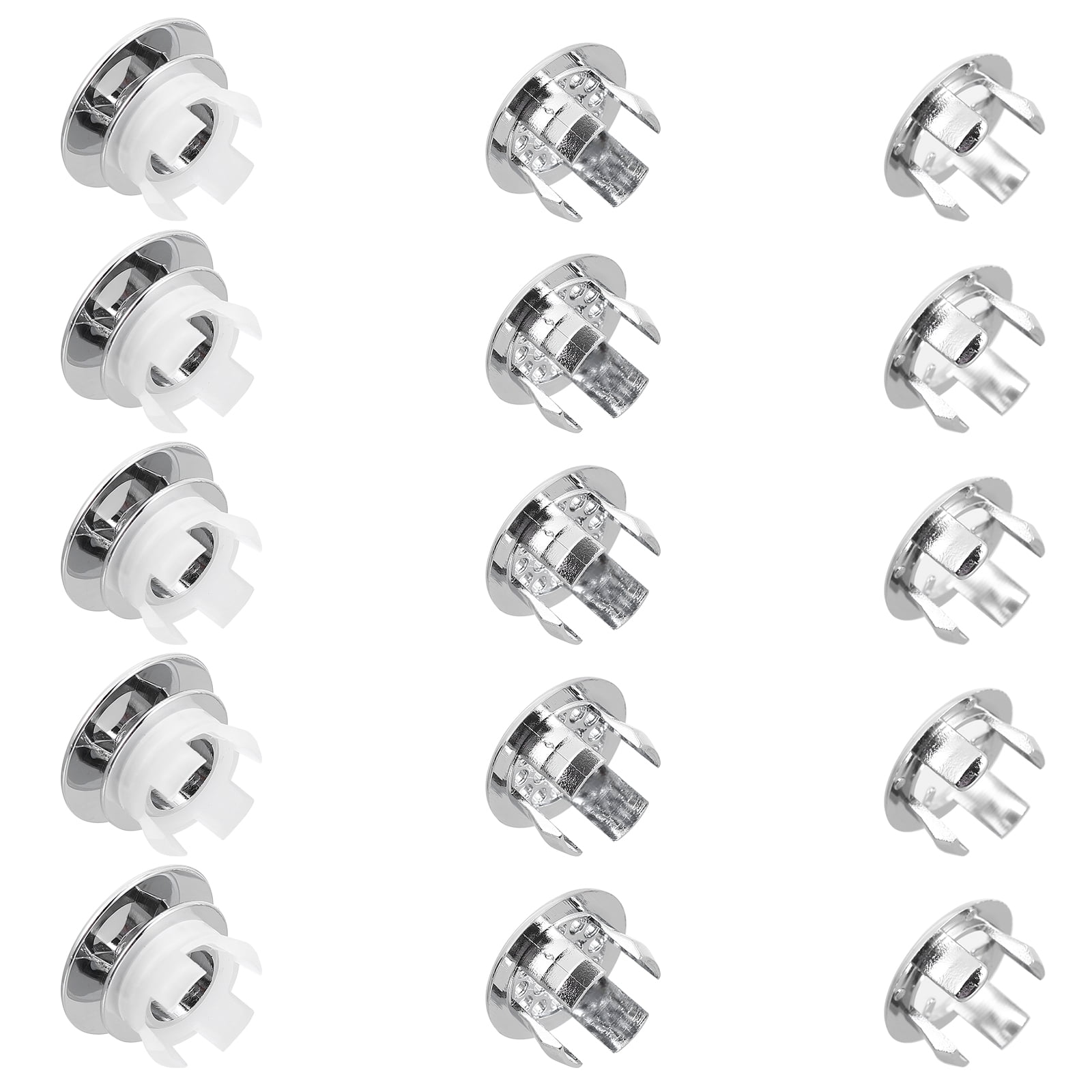 WORGEOUS 15 Pcs Sink Accessory Wash Overflow Ring Basin Vanity Bath Tub Stoppers Silver ...