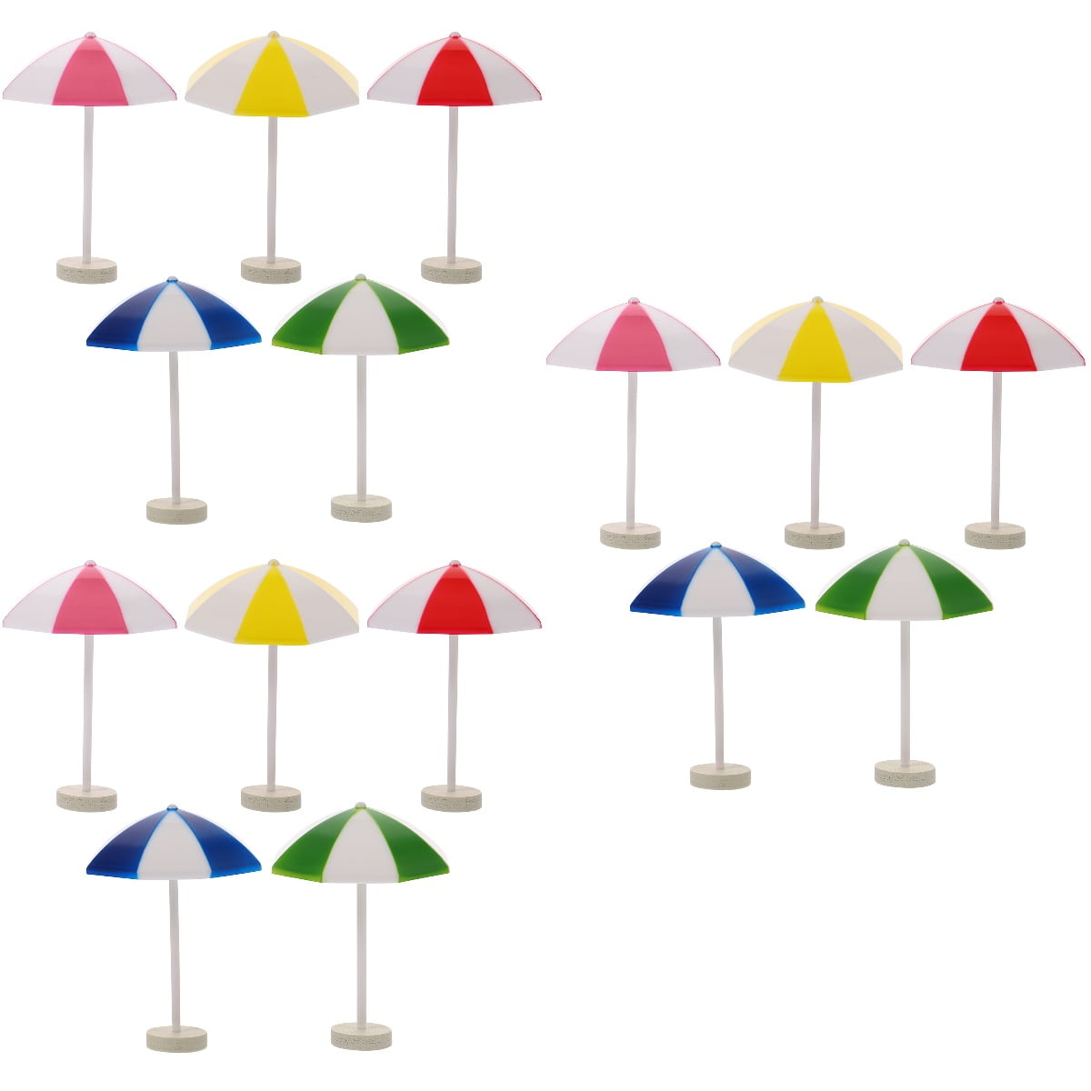 WORGEOUS 15 pcs Hawaiian Party Miniatures Scenery Models Umbrella DIY ...