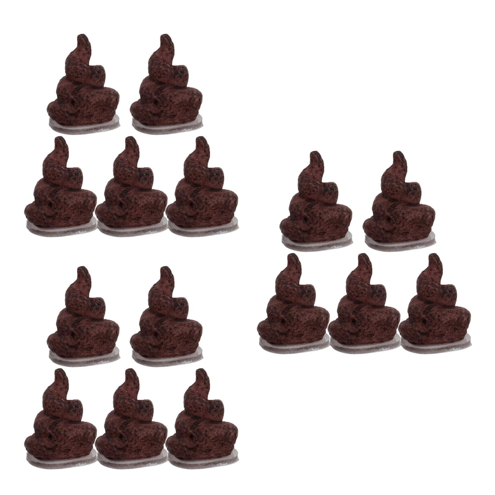 WORGEOUS 15 pcs Mini Realistic Fake Poop Figurine Funny Resin Poop Toy ...