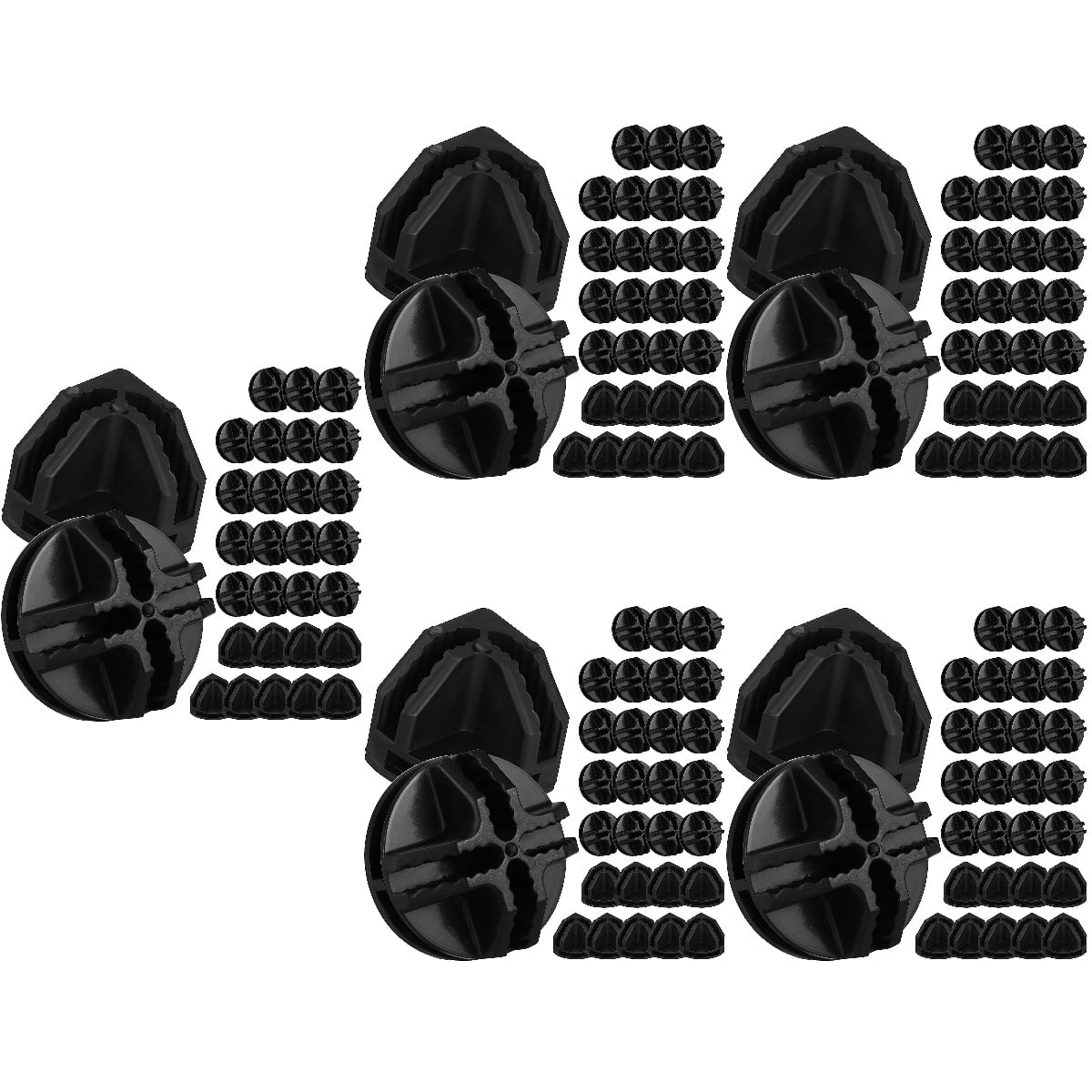 FUEENIRVA Wire Grid Cube Connectors Black for Shelving Easy to Use ...