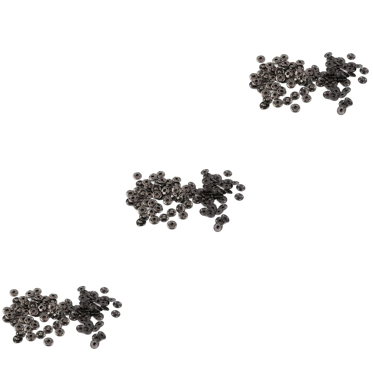 WORGEOUS 150 Sets Sew On Snaps Buttons Metal Snaps Fasteners Press ...