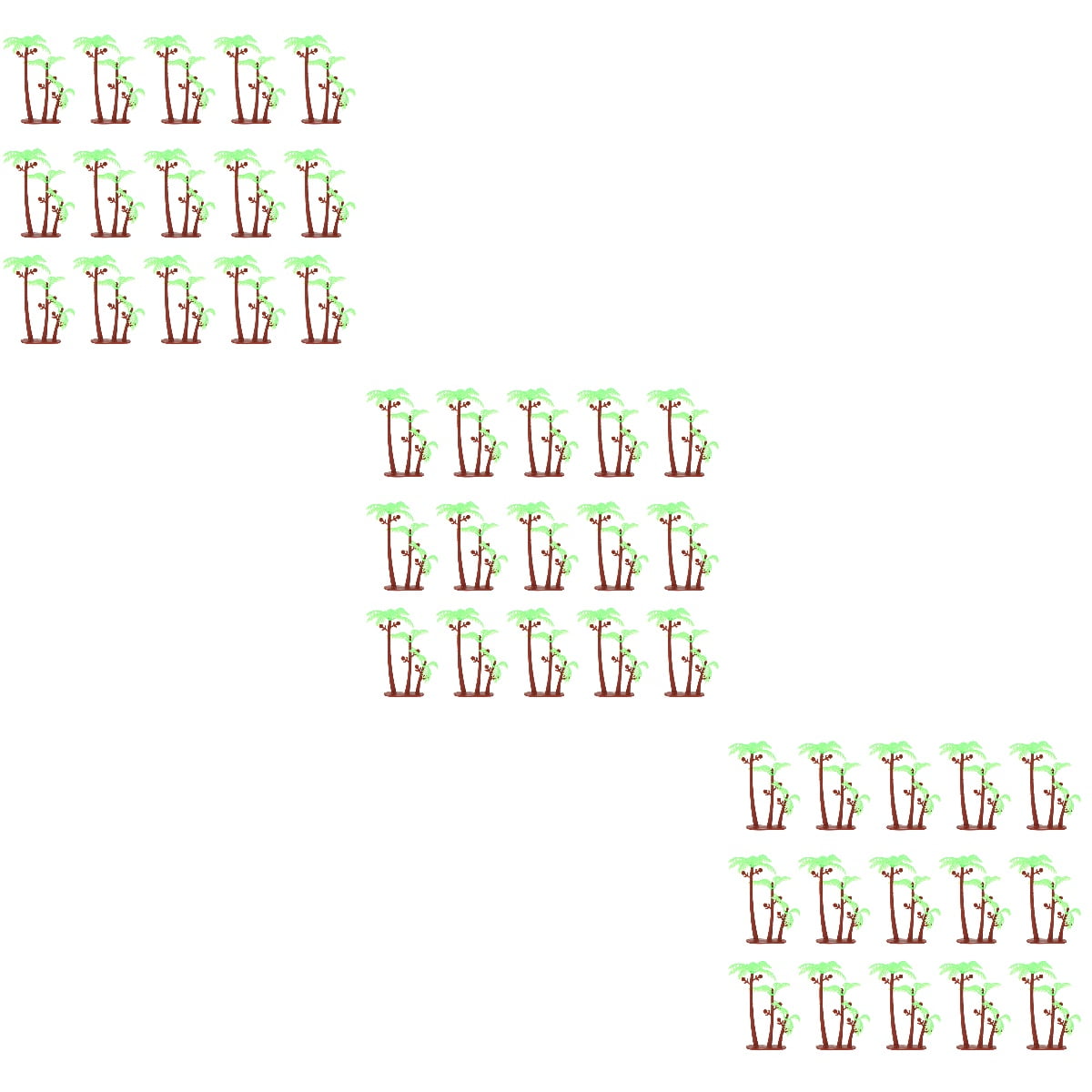WORGEOUS 150 pcs Plastic Simulation Coconut Tree Microlandscape Cake ...
