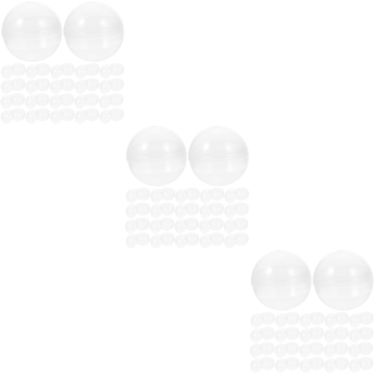 WORGEOUS 150 pcs Round Transparent Capsules Clear Empty Capsules ...