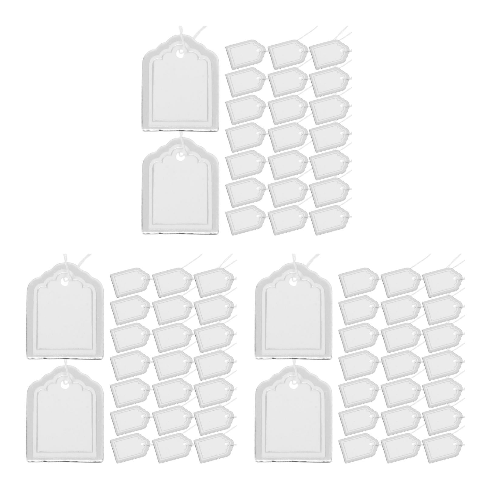 WORGEOUS 1500 pcs White Fan-Shaped Paper Tags with String Blank Jewelry ...