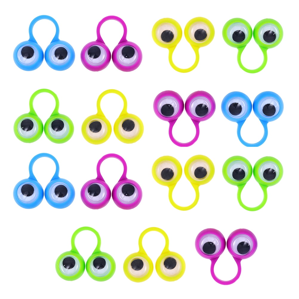 WORGEOUS 15Pcs Finger Toy Large Eyes Finger Ring Puppets Kids Finger ...
