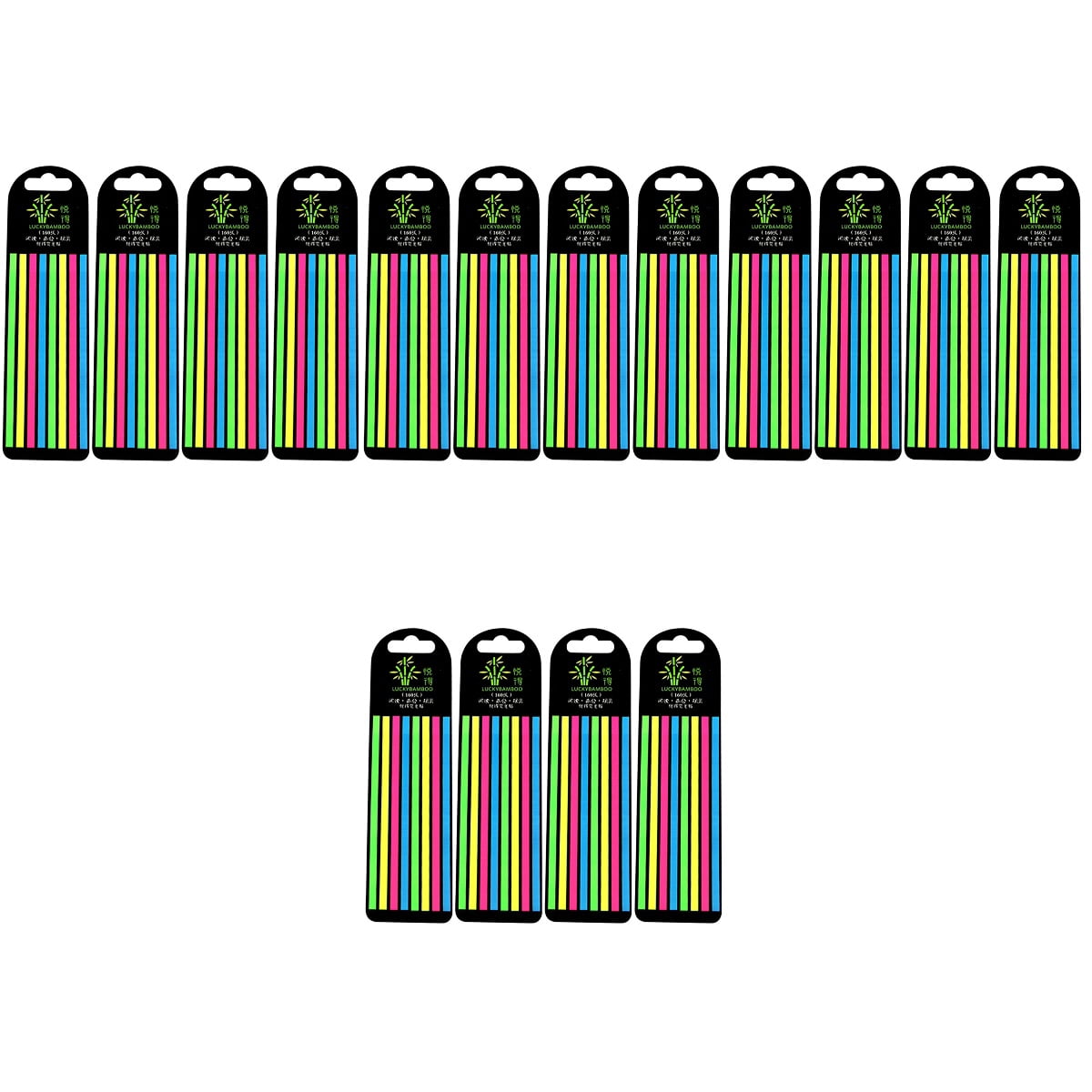 WORGEOUS 16 Boxes Highlight Sticky Tabs Fluorescence Reading Strips ...