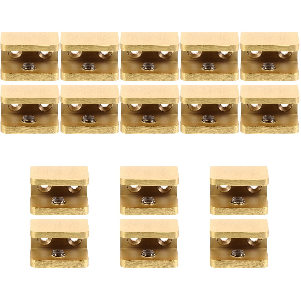 WORGEOUS 16 PCS Glass Shelf Holder Door Cabinet Clamp Fixed Panel ...