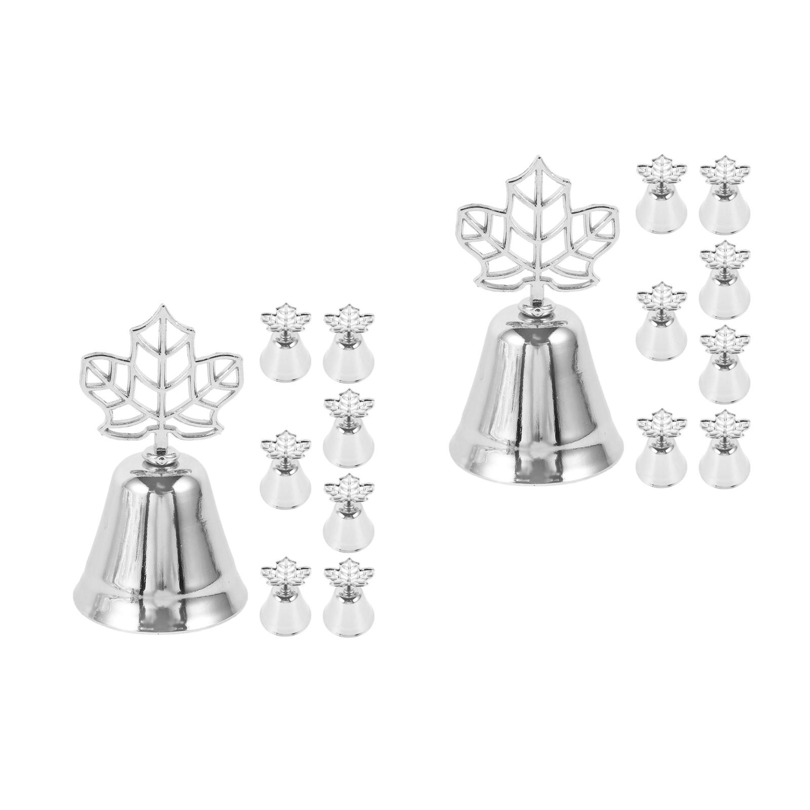 WORGEOUS 16 PCS Table Number Holders Maple Leaf Bell Place Card Holder ...