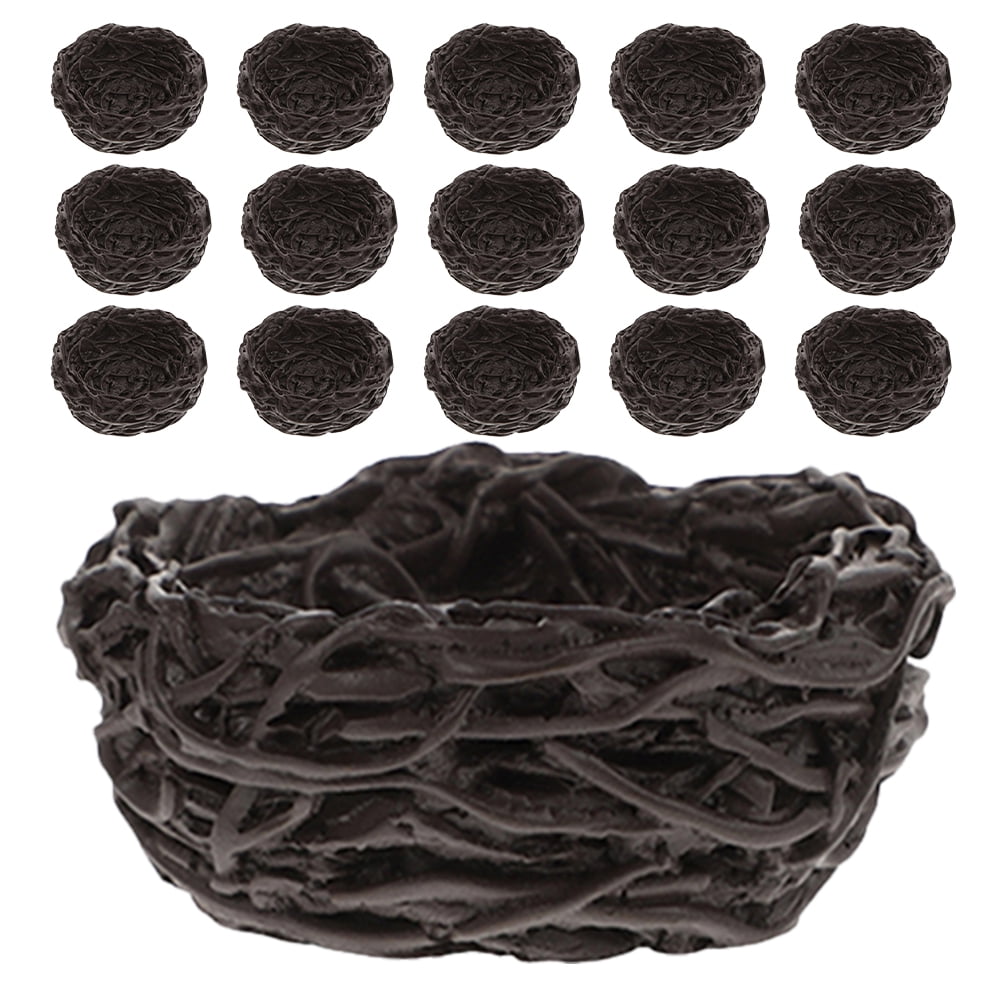 WORGEOUS 16 Pcs Bird Grass Nest Miniature Birds for Crafts Dryer Baby ...